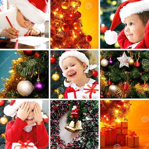 Christmas collage stock image. Image of kids, childhood - 22277827