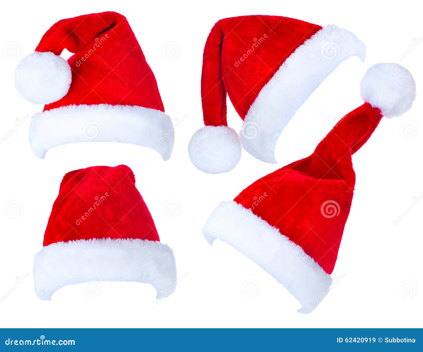 Christmas Collage of Santa Claus Hats Stock Image - Image of symbol ...
