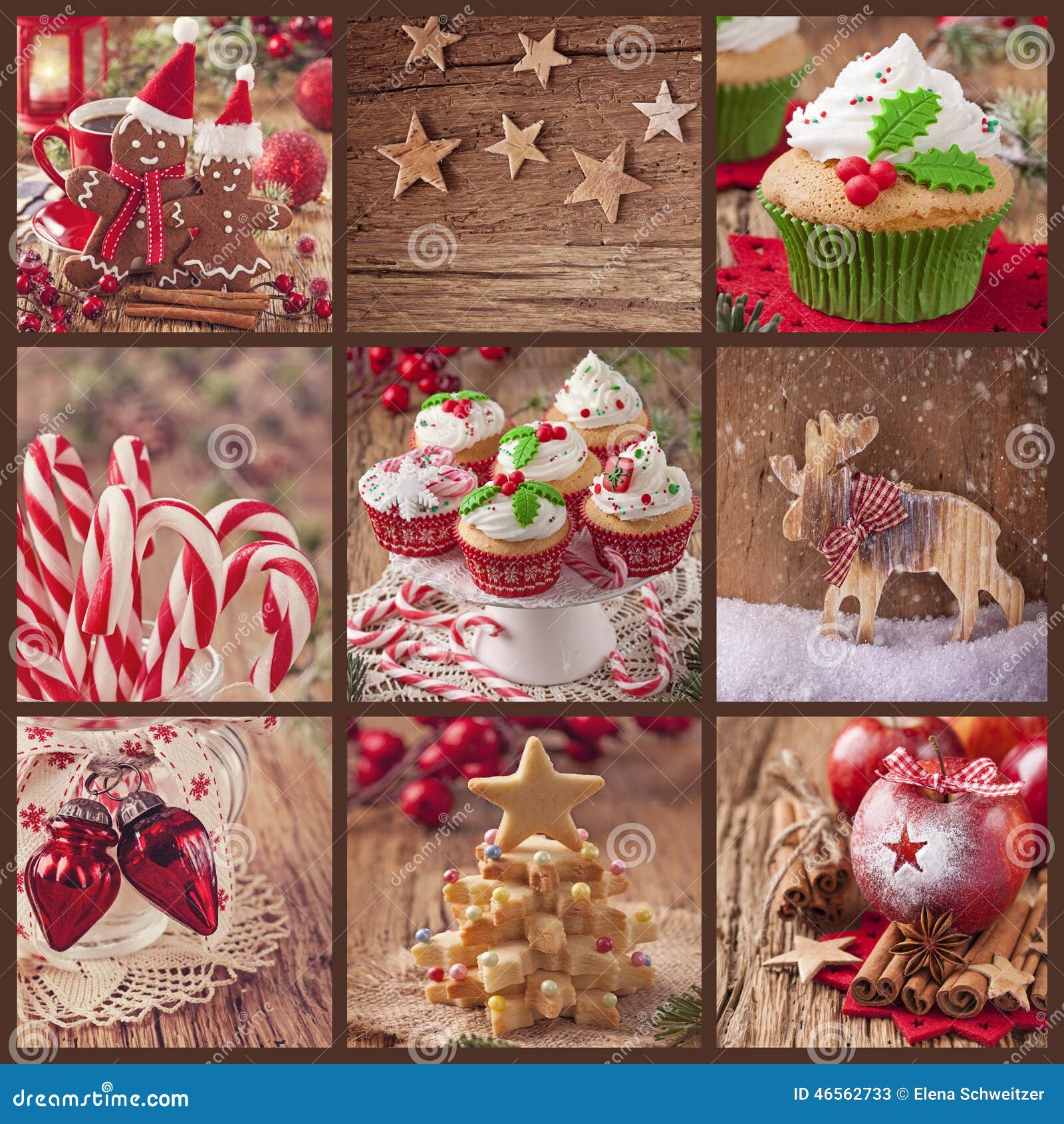 Collage With Christmas Tree And Decorations Royalty-Free Stock Photo ...