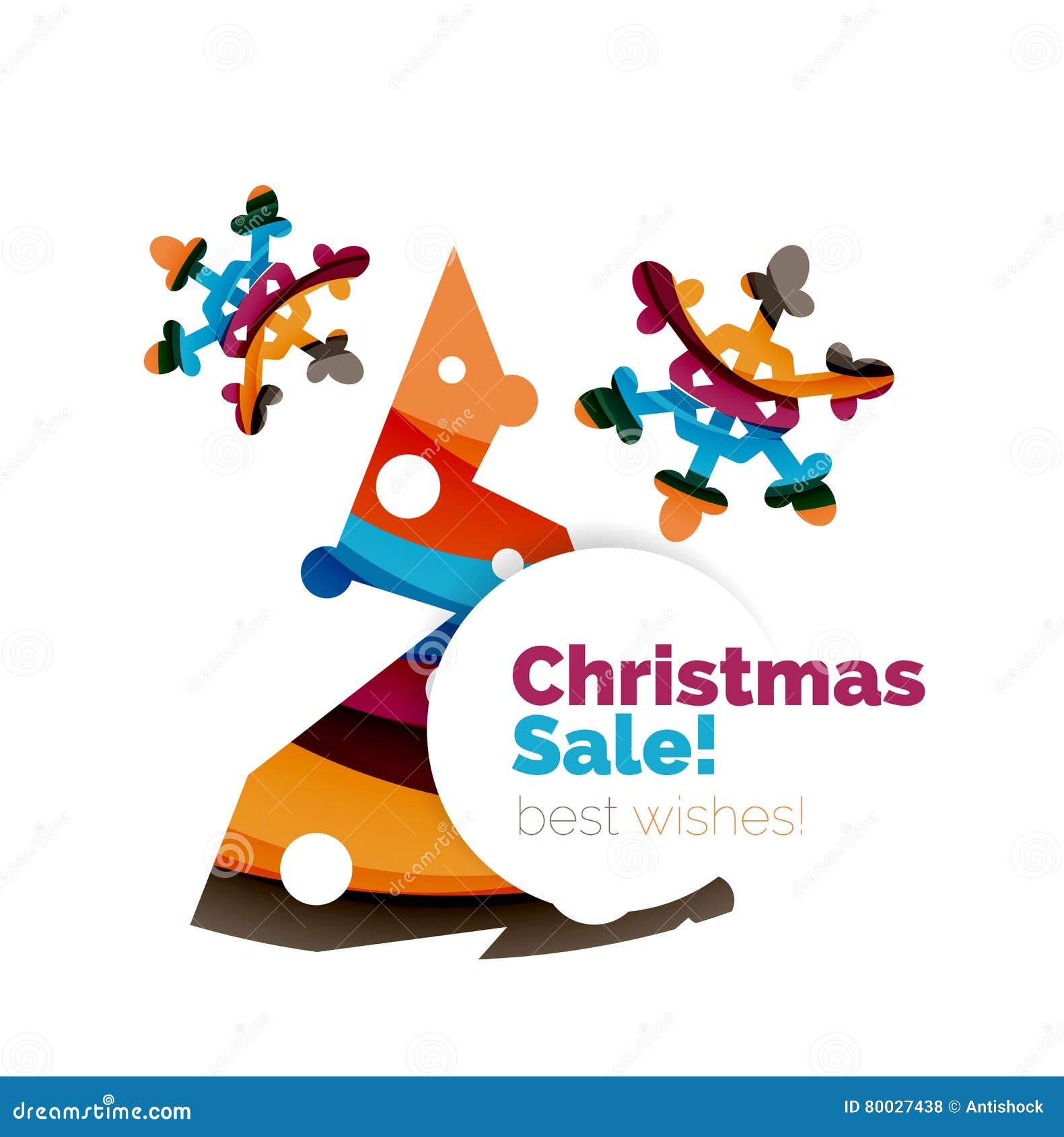 Christmas Colorful Geometric Abstract Background Stock Vector ...