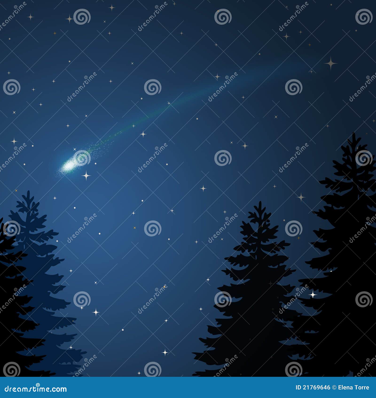 Christmas comet stock illustration. Illustration of greeting - 21769646