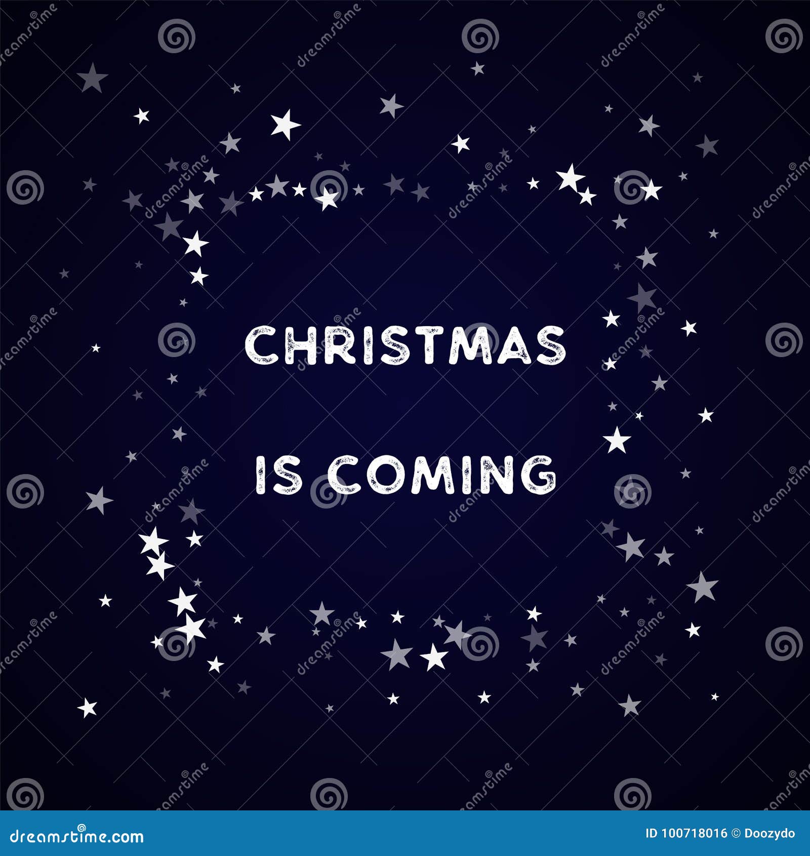 Christmas is Coming Greeting Card. Stock Vector - Illustration of happy ...