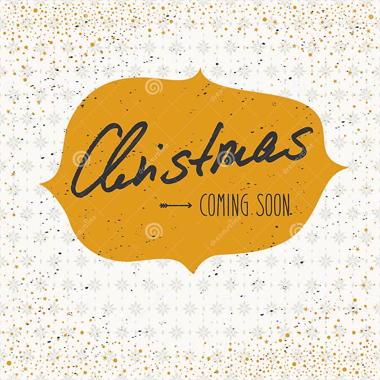 Christmas coming soon stock vector. Illustration of soon - 78690154