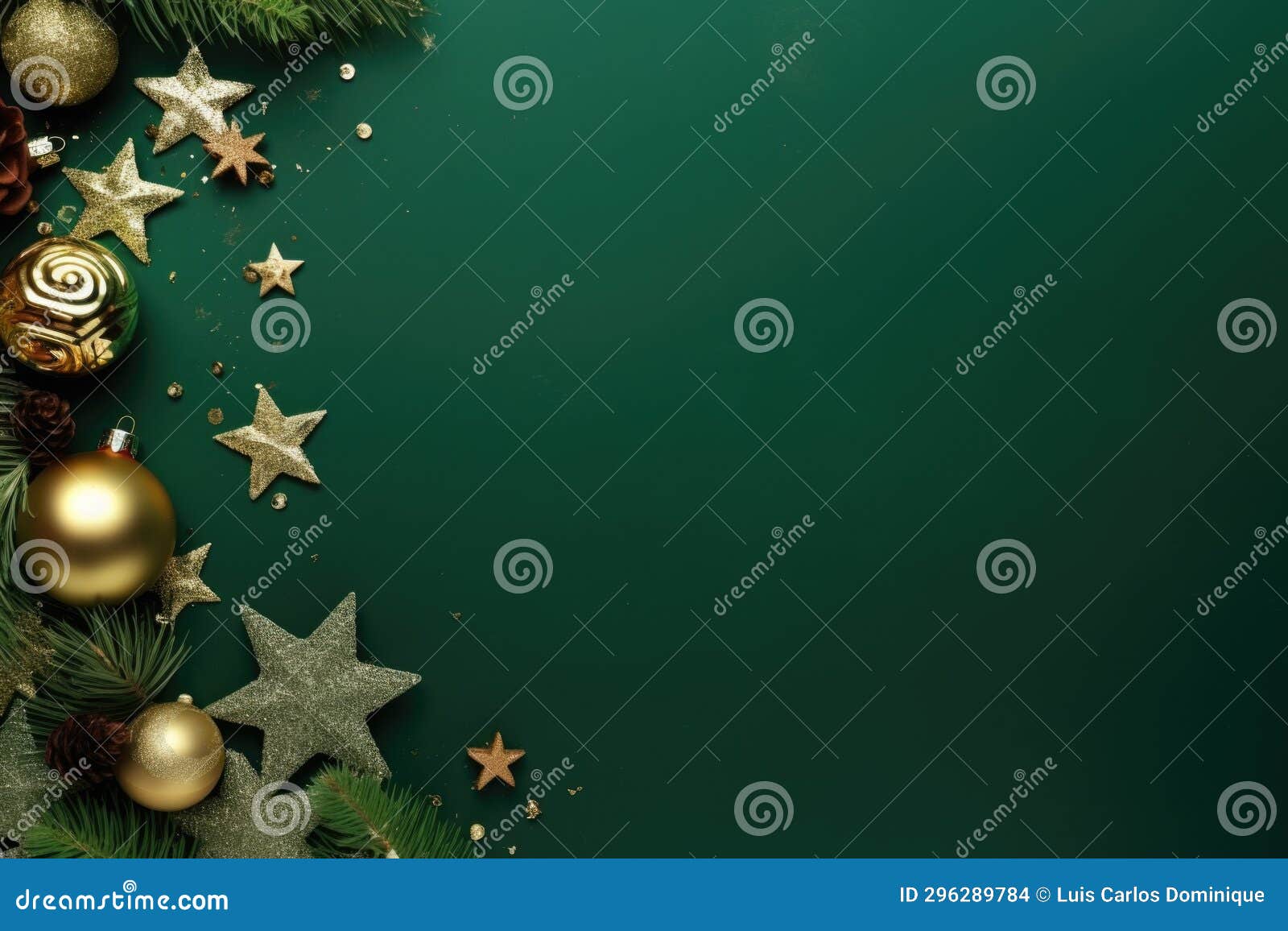 Christmas Composition Background for Greeting Cards, Announcements or ...