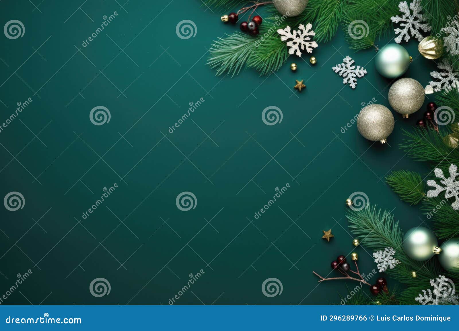 Christmas Composition Background for Greeting Cards, Announcements or ...