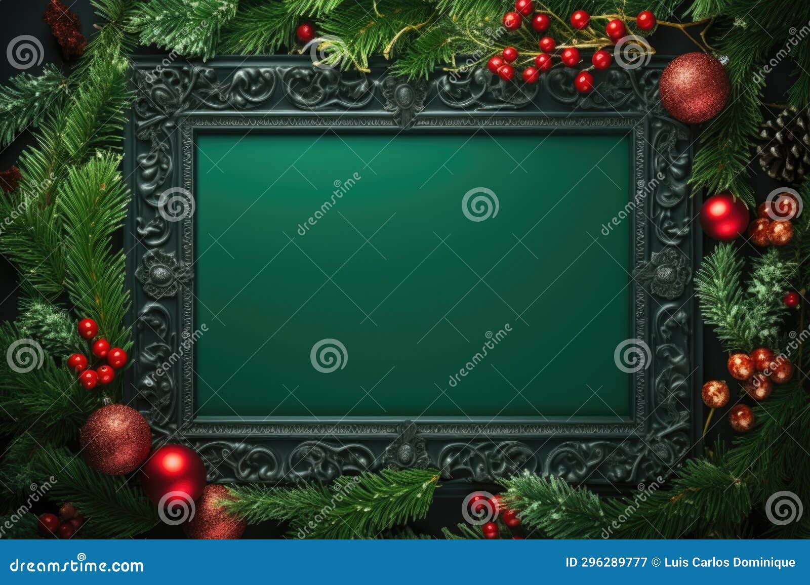 Christmas Composition Background for Greeting Cards, Announcements or ...