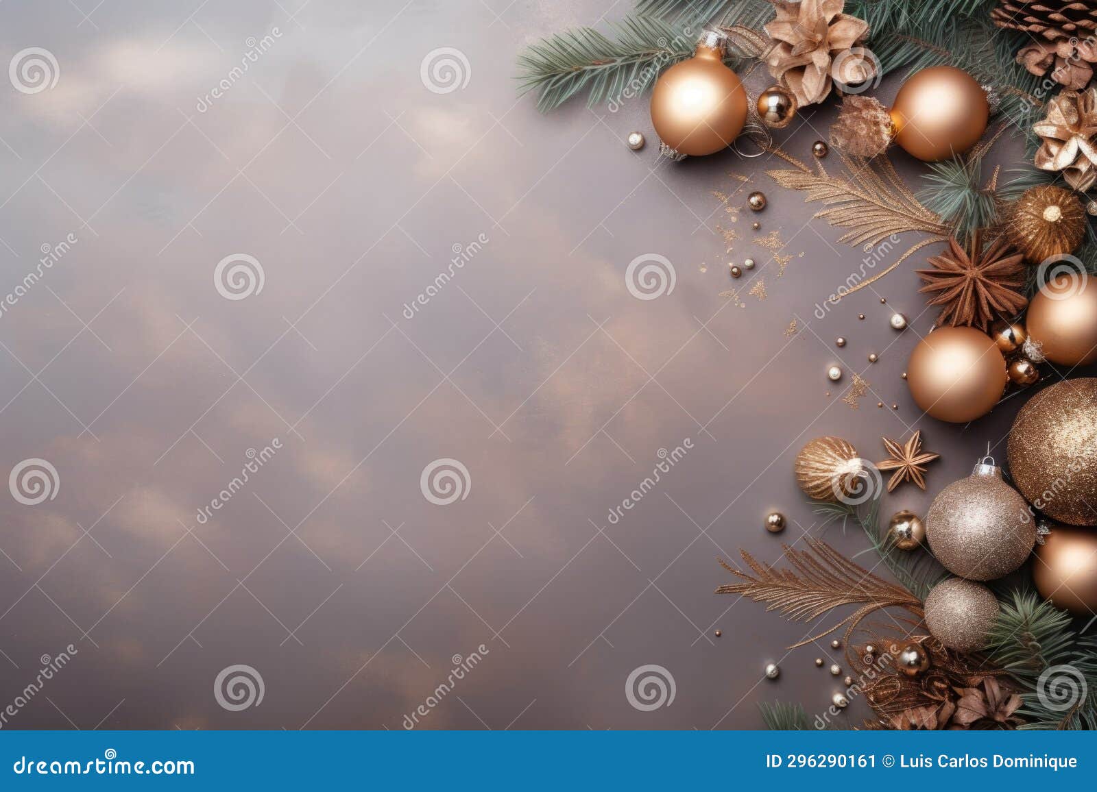 Christmas Composition Background for Greeting Cards, Announcements or ...