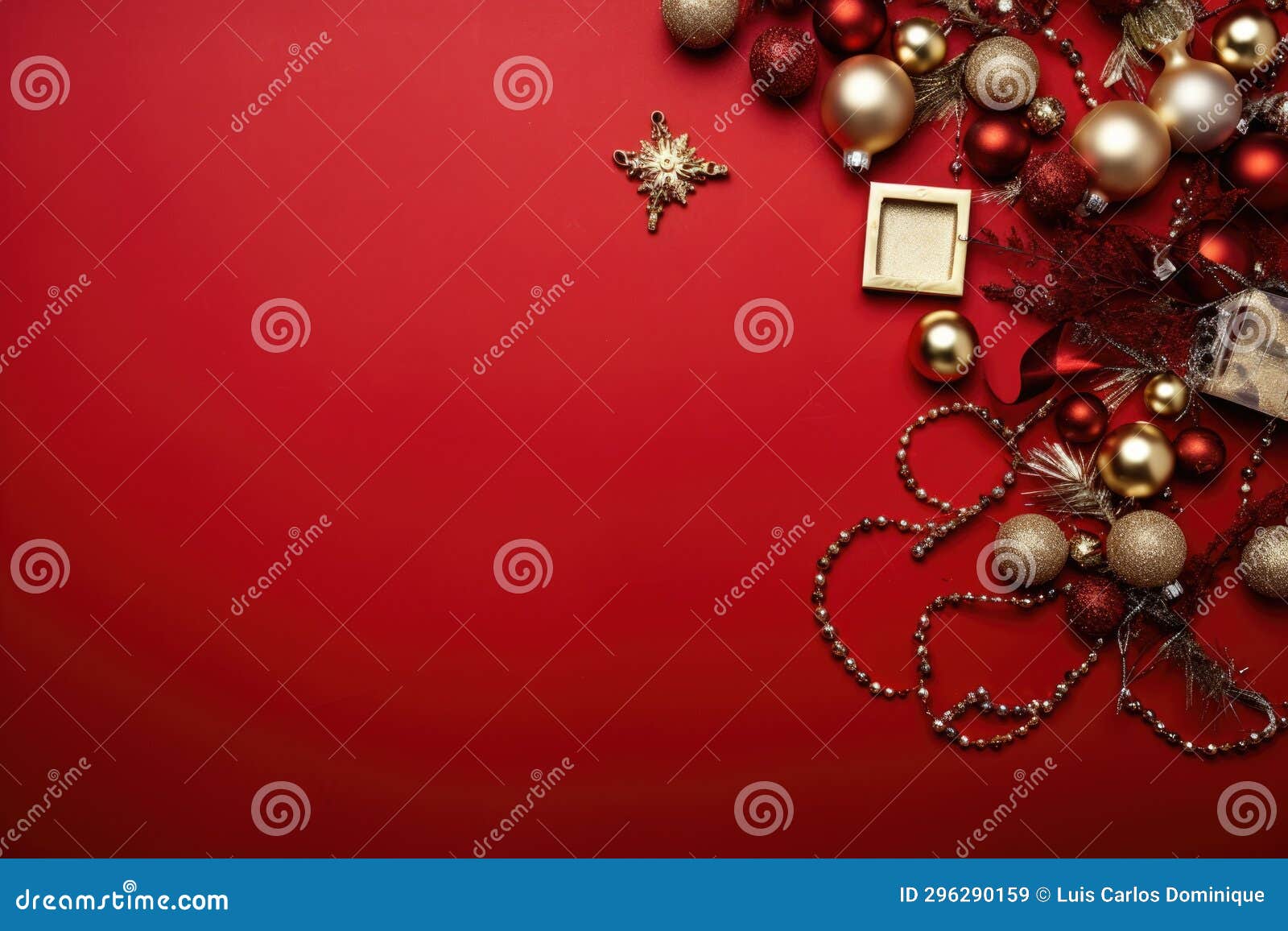 Christmas Composition Background for Greeting Cards, Announcements or ...