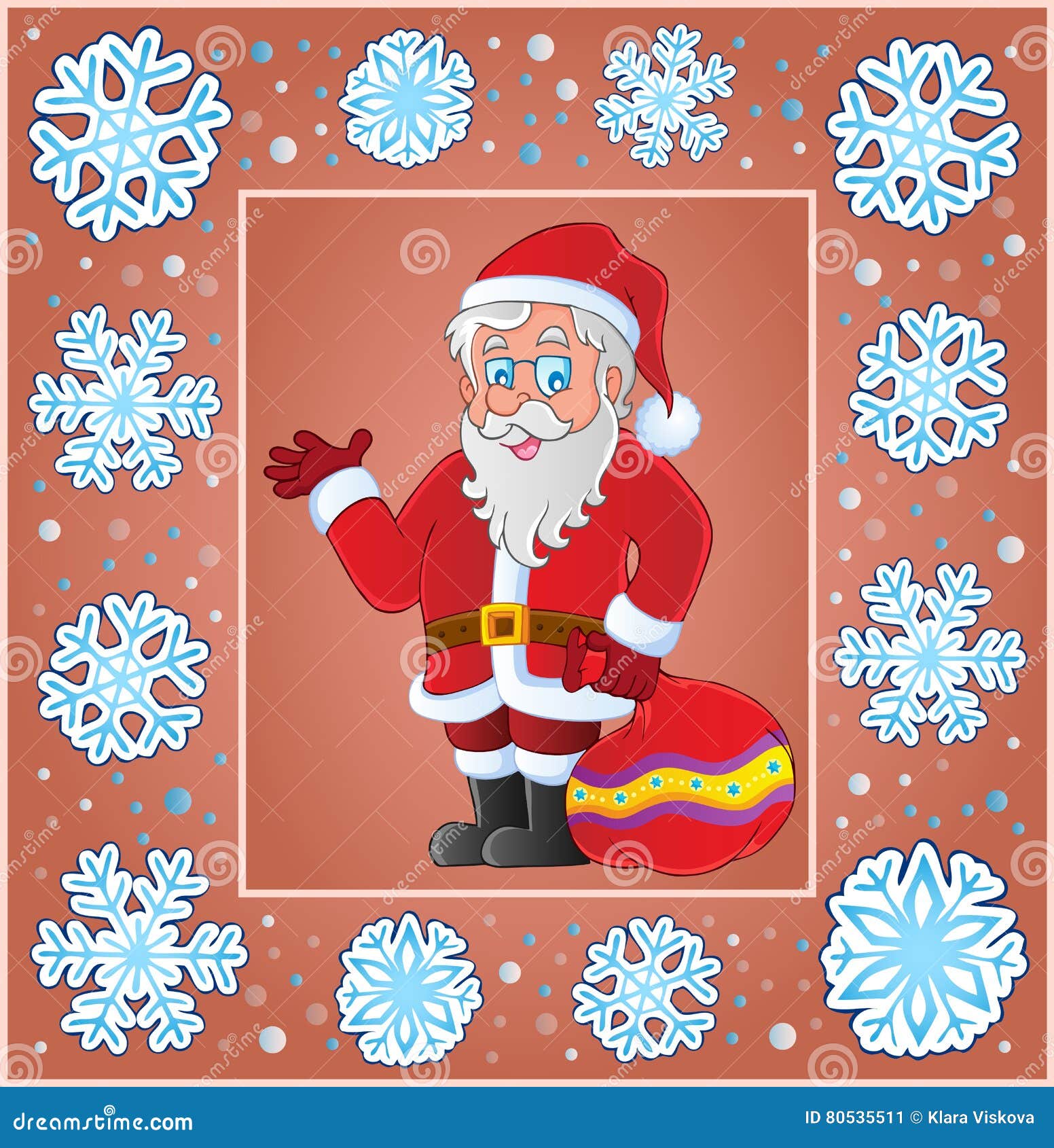 Christmas Composition Greeting Card 7 Stock Vector - Illustration of ...