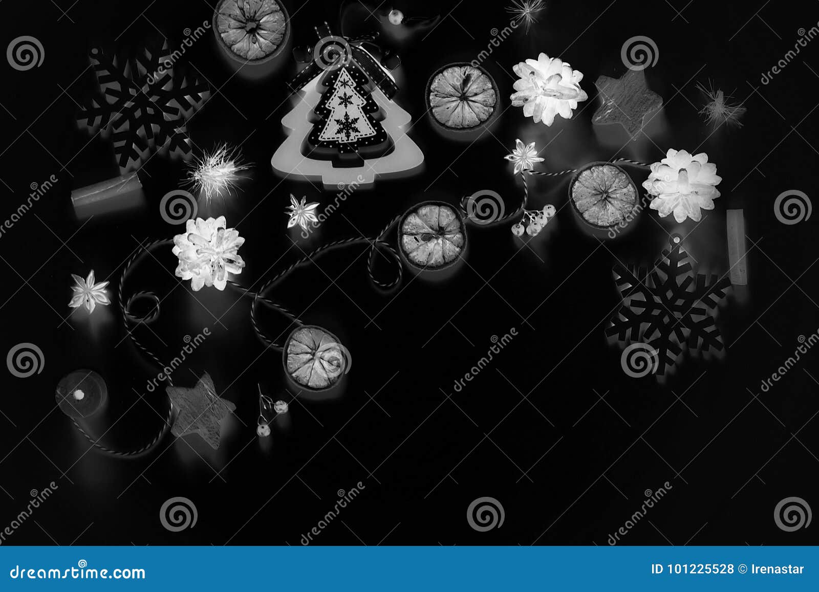 Christmas Composition with a Negative Effect Stock Photo - Image of ...