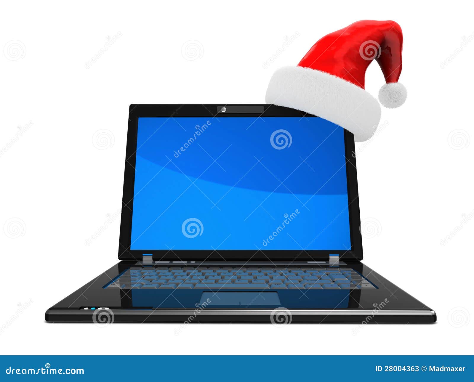 Christmas computer stock illustration. Illustration of glossy - 28004363