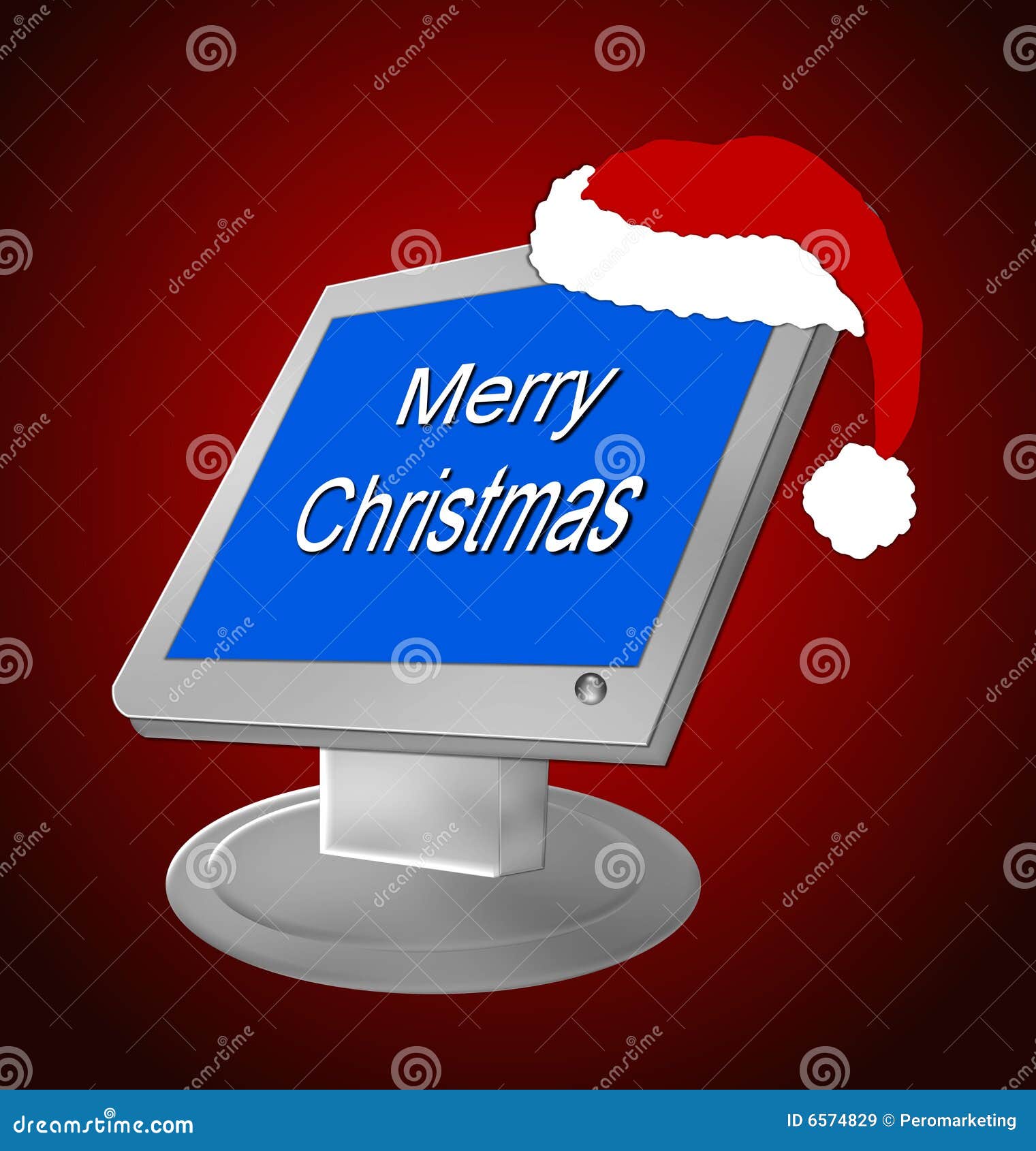 Christmas Computer stock illustration. Illustration of greeting - 6574829
