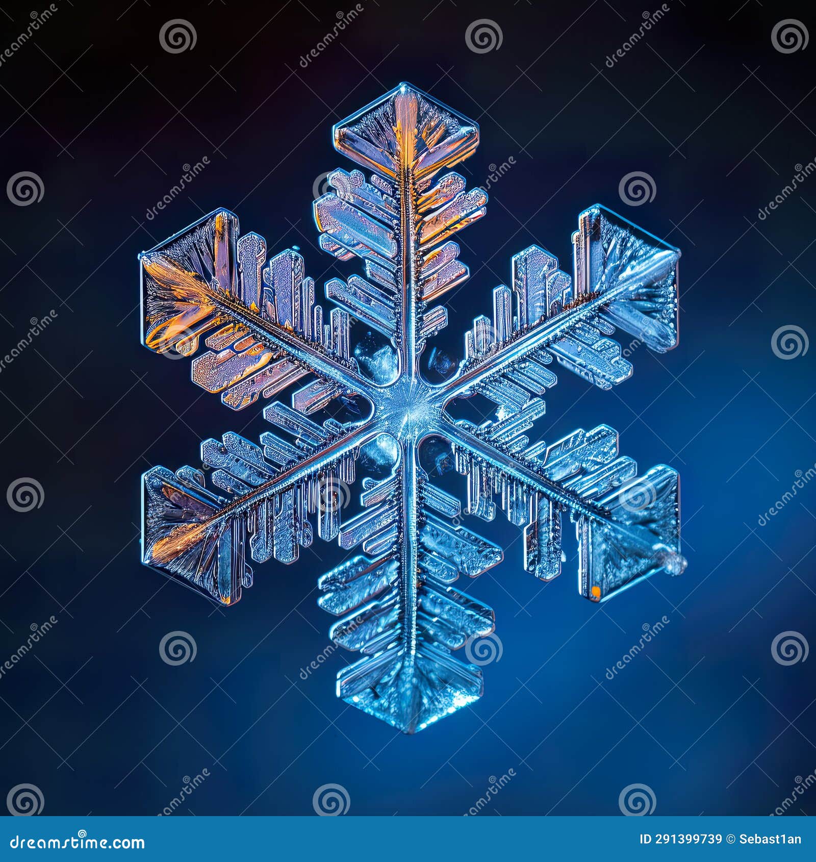 Christmas Concept, 3d Snowflake with Shadow on Dark Blue Colored ...