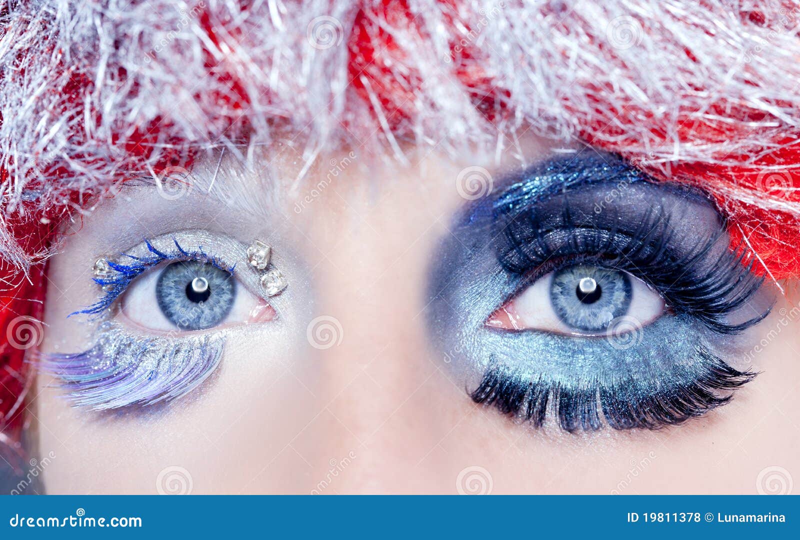 Christmas Concept Eye Makeup Winter Stock Photo - Image of design ...