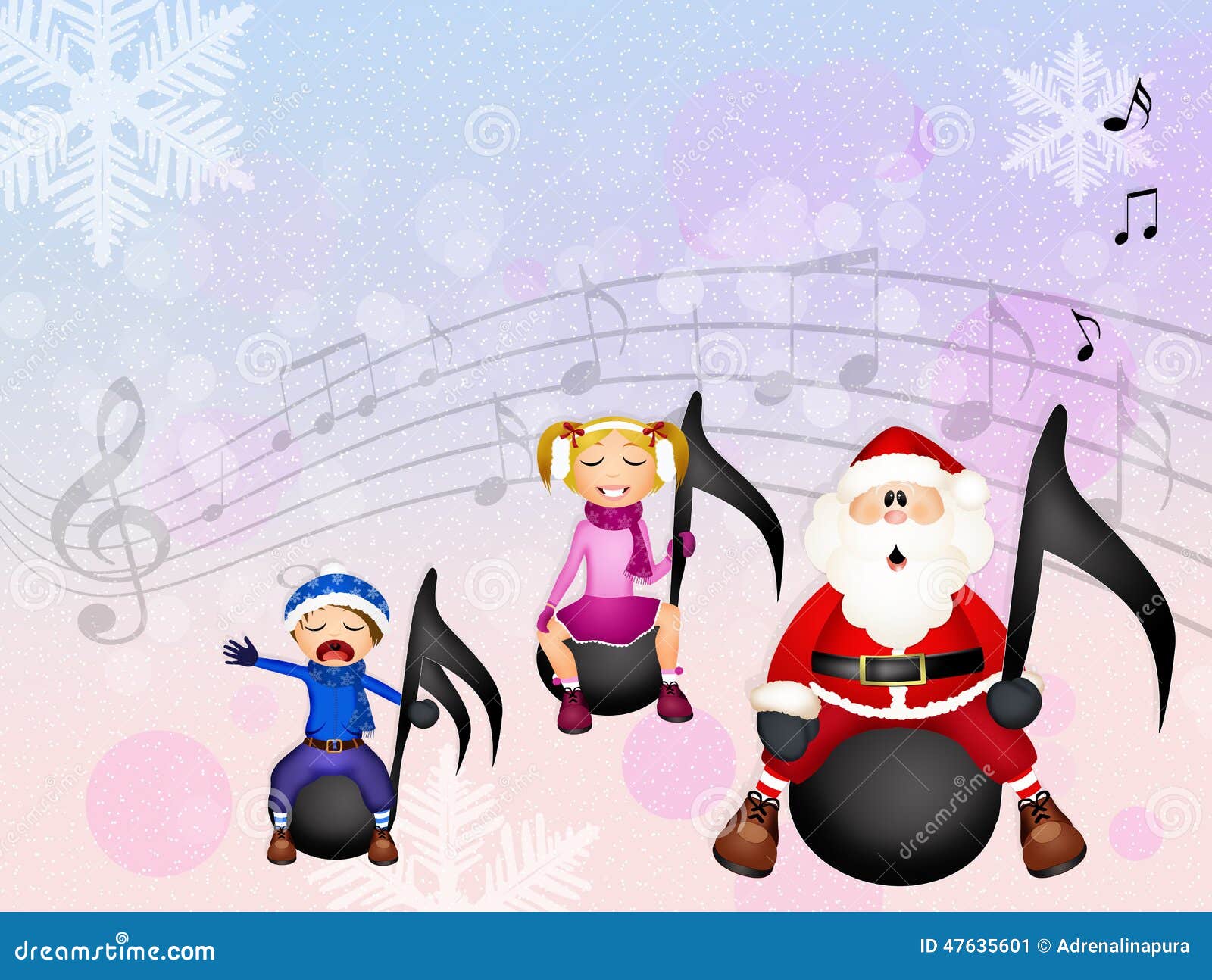 Christmas concert stock illustration. Illustration of funny - 47635601