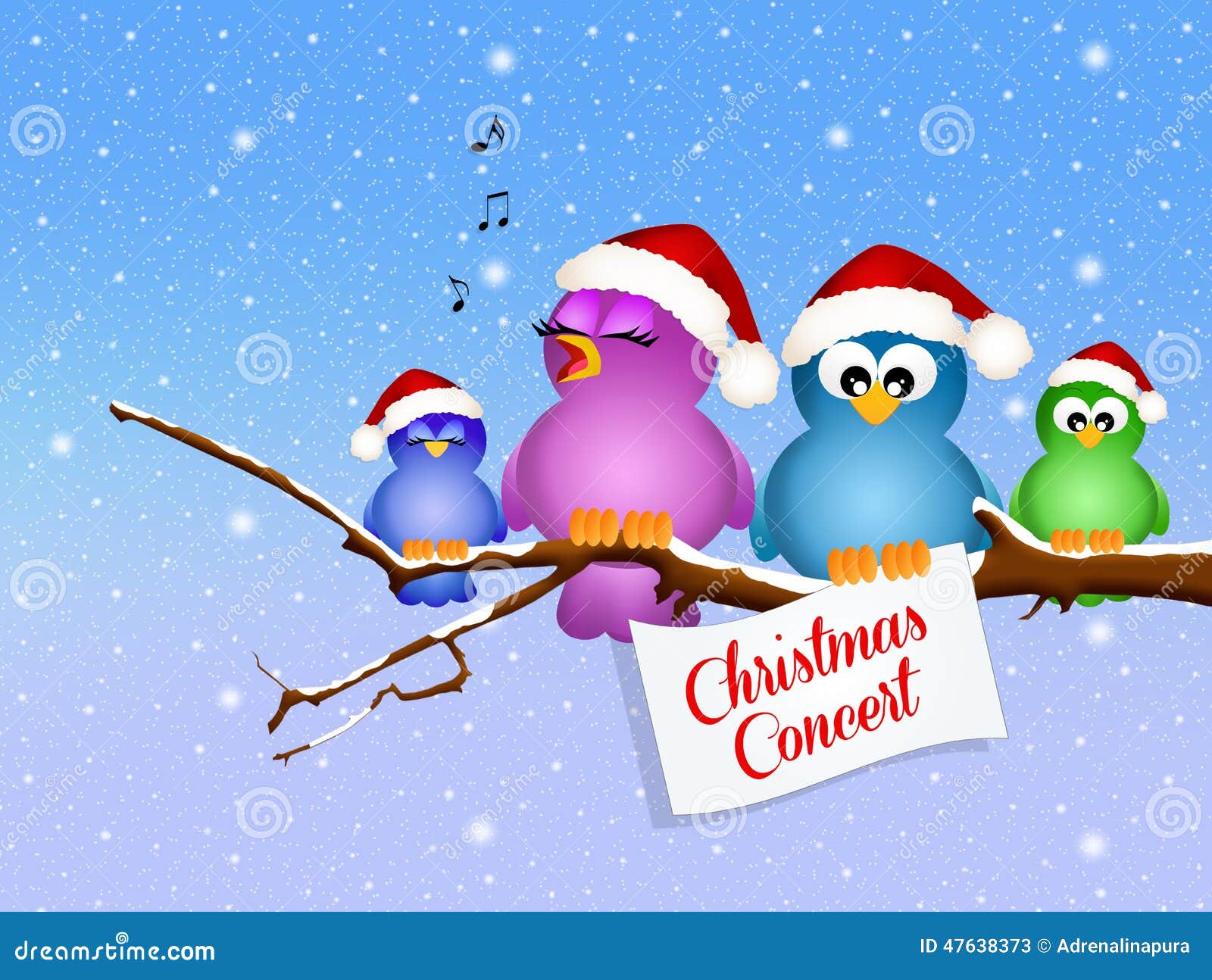 Christmas concert stock illustration. Illustration of winter - 47638373