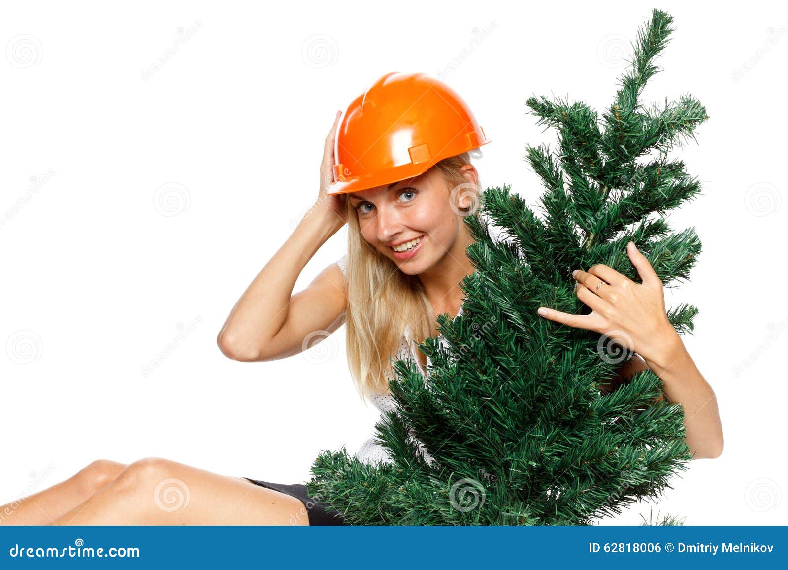 Christmas Construction Worker Stock Photo - Image of girl, happy: 62818006