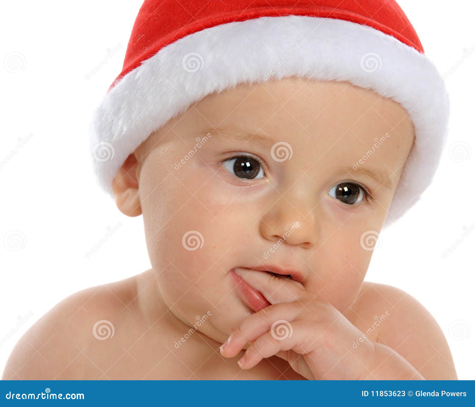 Christmas Contemplation stock image. Image of baby, santa - 11853623