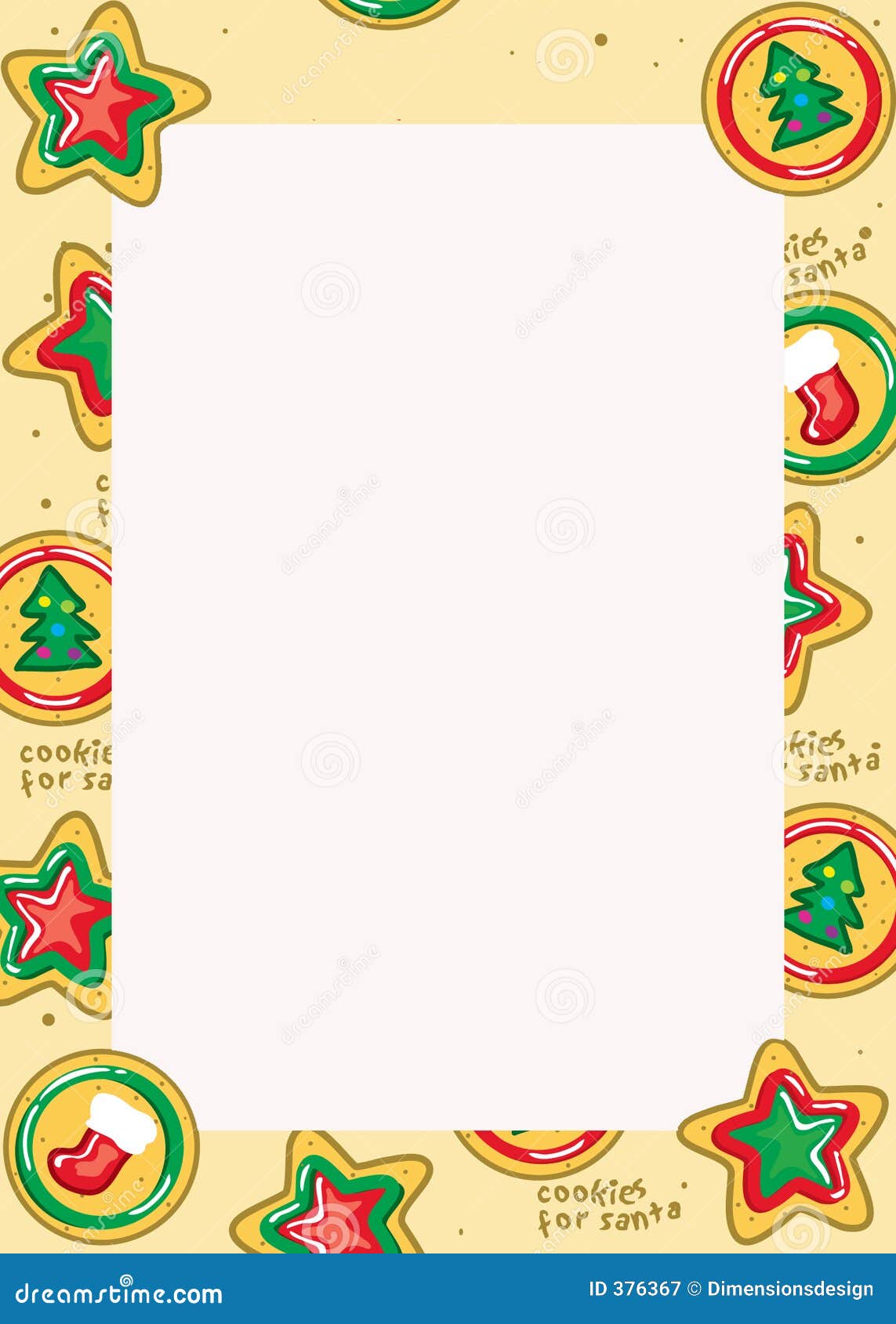 Christmas Cookie border stock illustration. Illustration of christmas ...