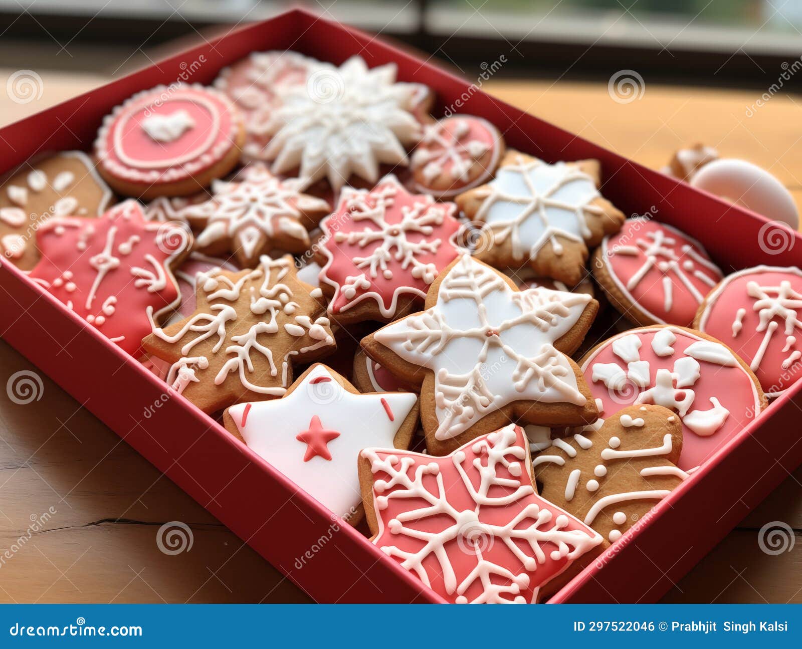 Open Christmas Cookie Box for Gifting Stock Illustration - Illustration ...
