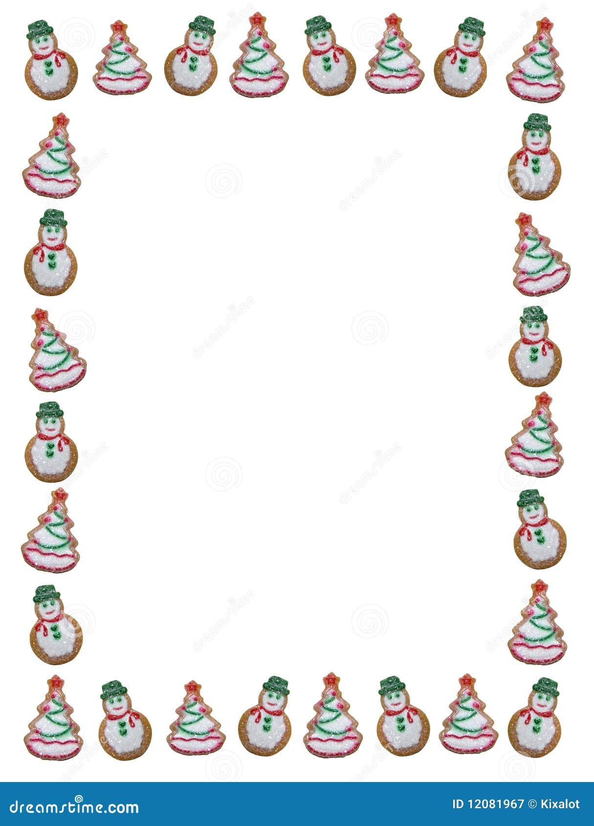 Christmas Cookie Frame stock illustration. Illustration of cookies ...