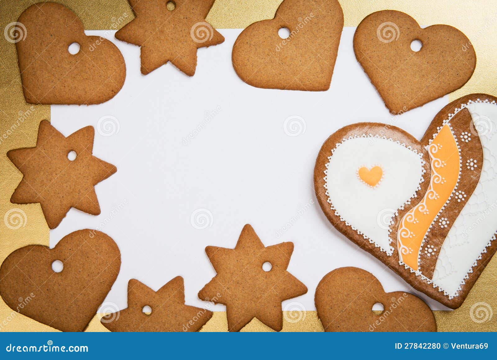 Christmas cookie frame stock photo. Image of gift, copy - 27842280