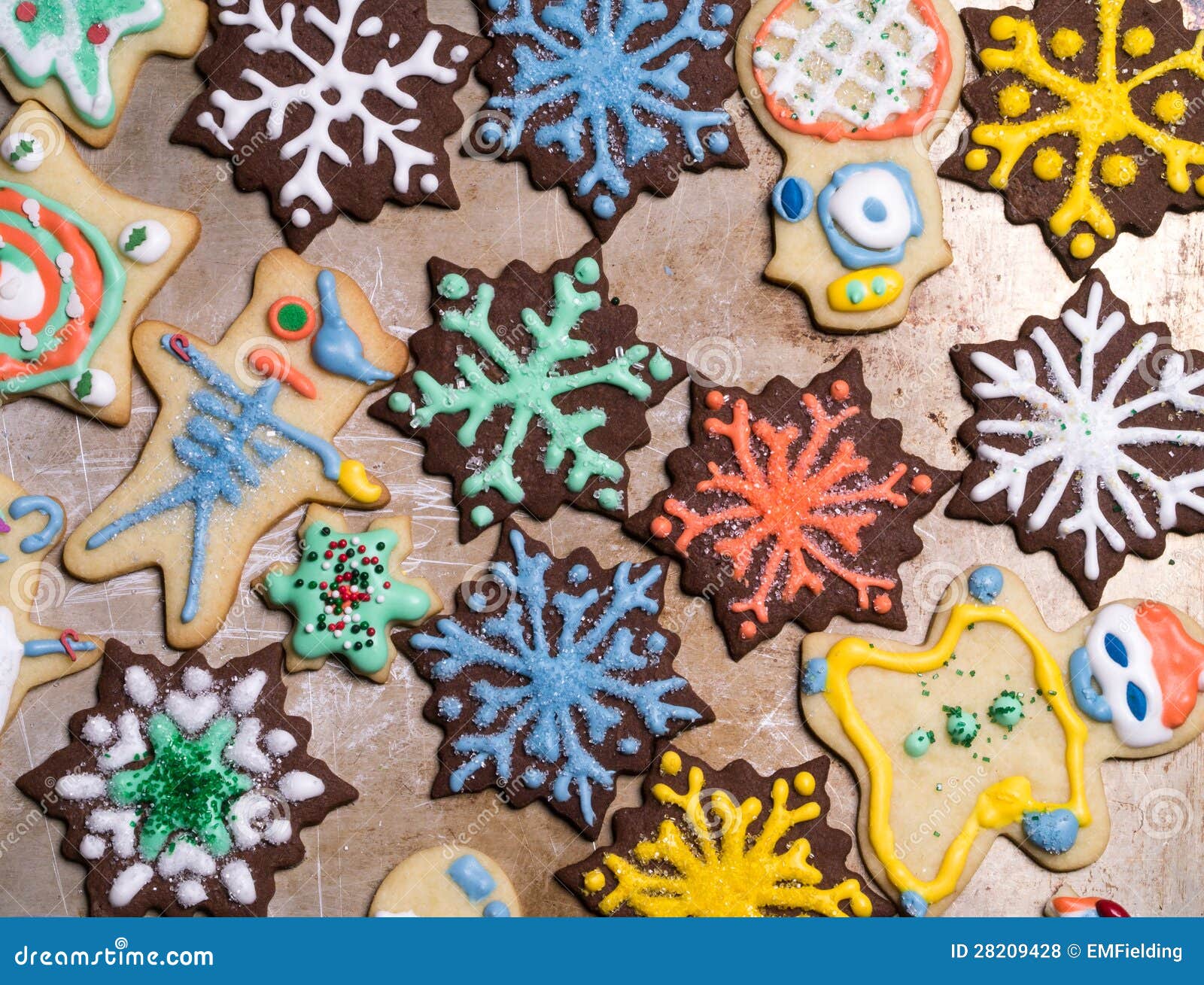 Christmas Cookies Background Stock Photo - Image of treat, snowflakes ...