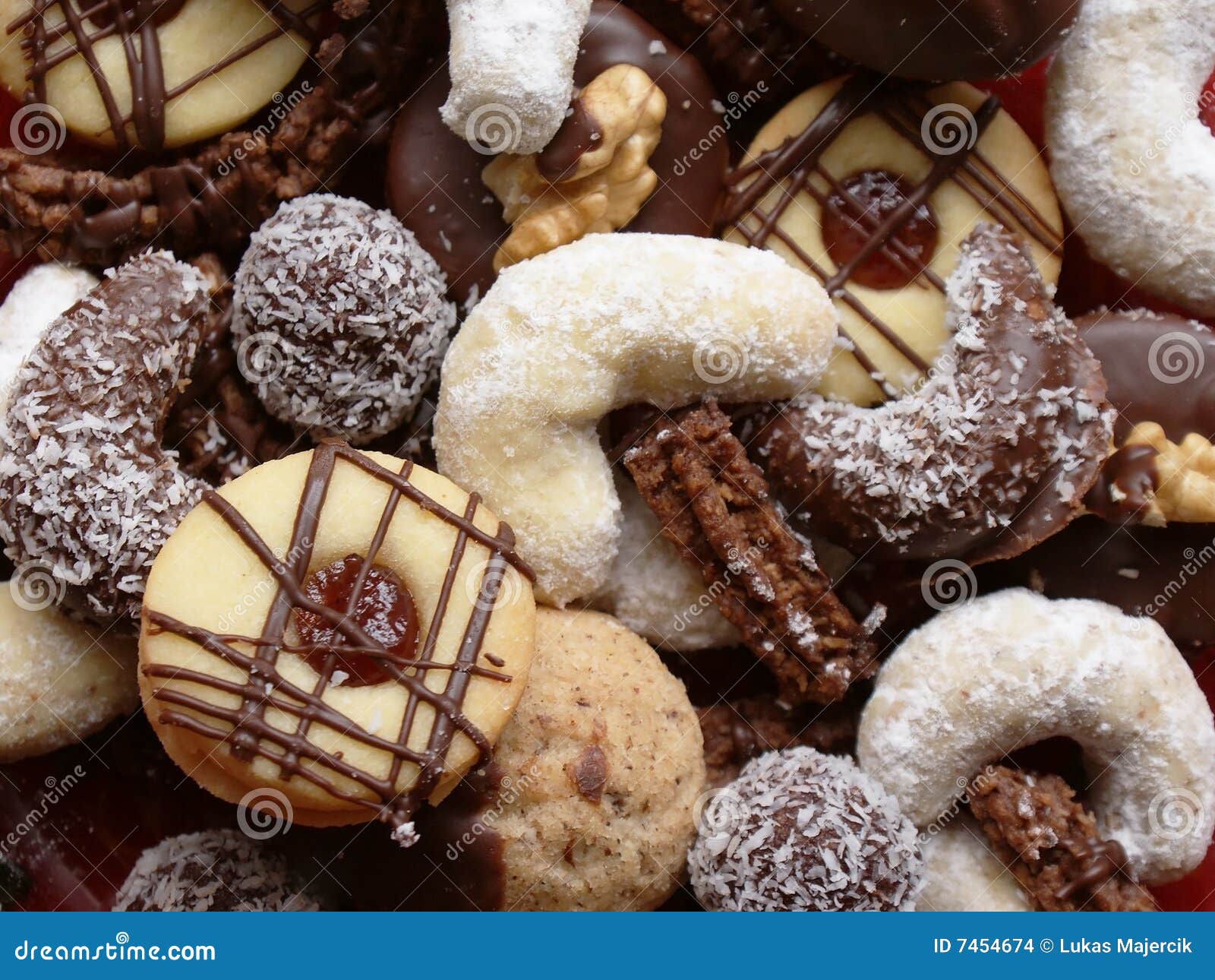 Christmas cookies close up stock photo. Image of cookies - 7454674