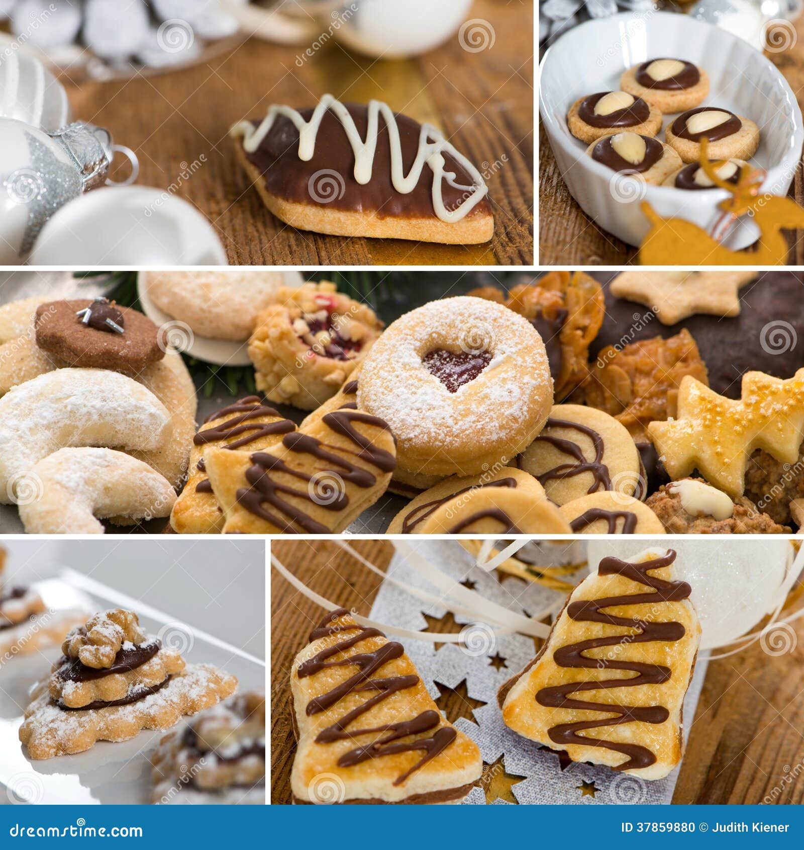 Christmas cookies collage stock photo. Image of baking - 37859880