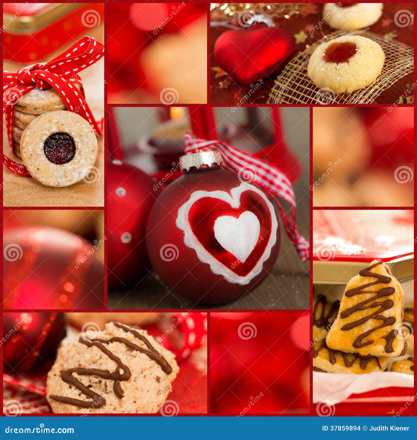 Christmas cookies collage stock photo. Image of pointed - 37859894