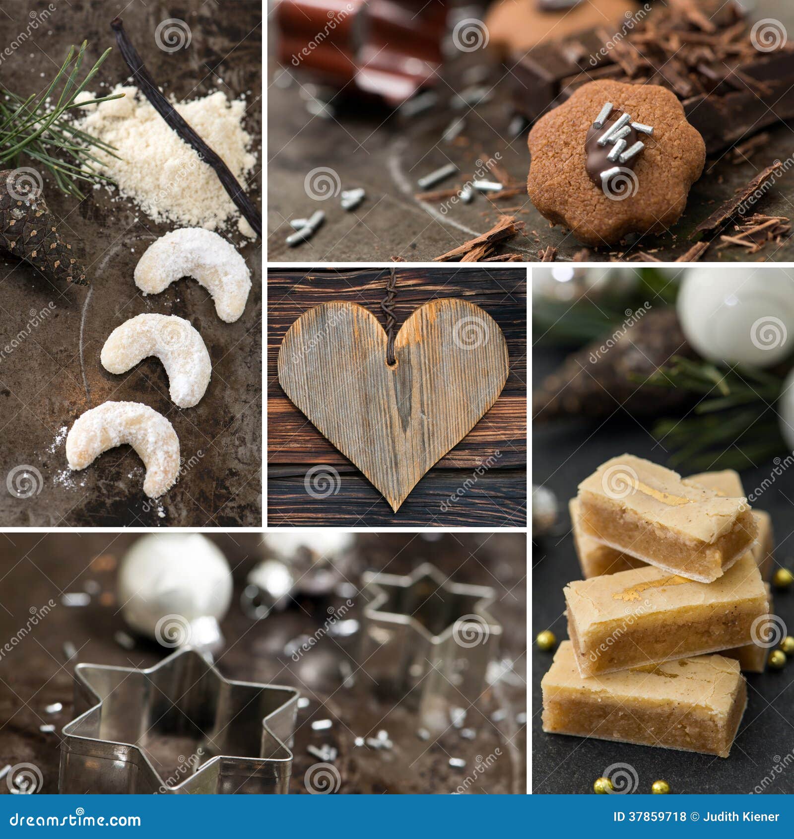 Christmas cookies collage stock photo. Image of cookie - 37859718