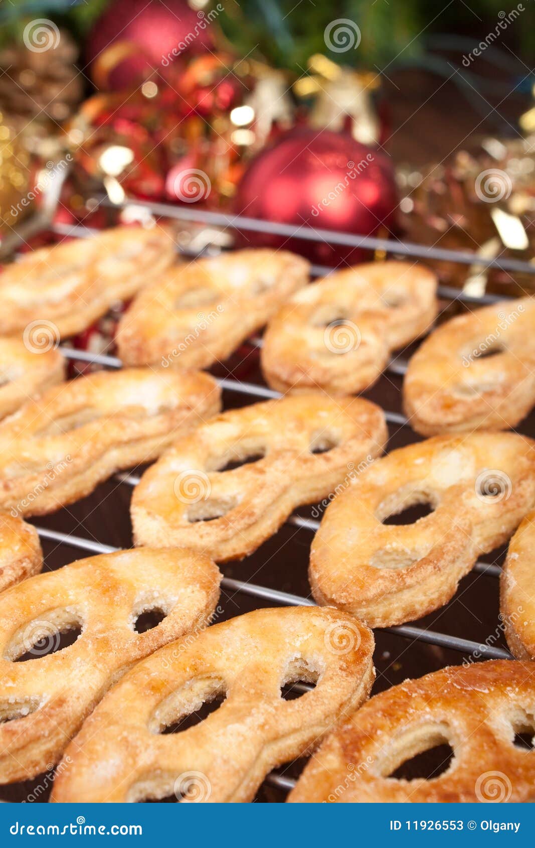 Christmas Cookies on Cooling Rack Stock Image - Image of rack ...