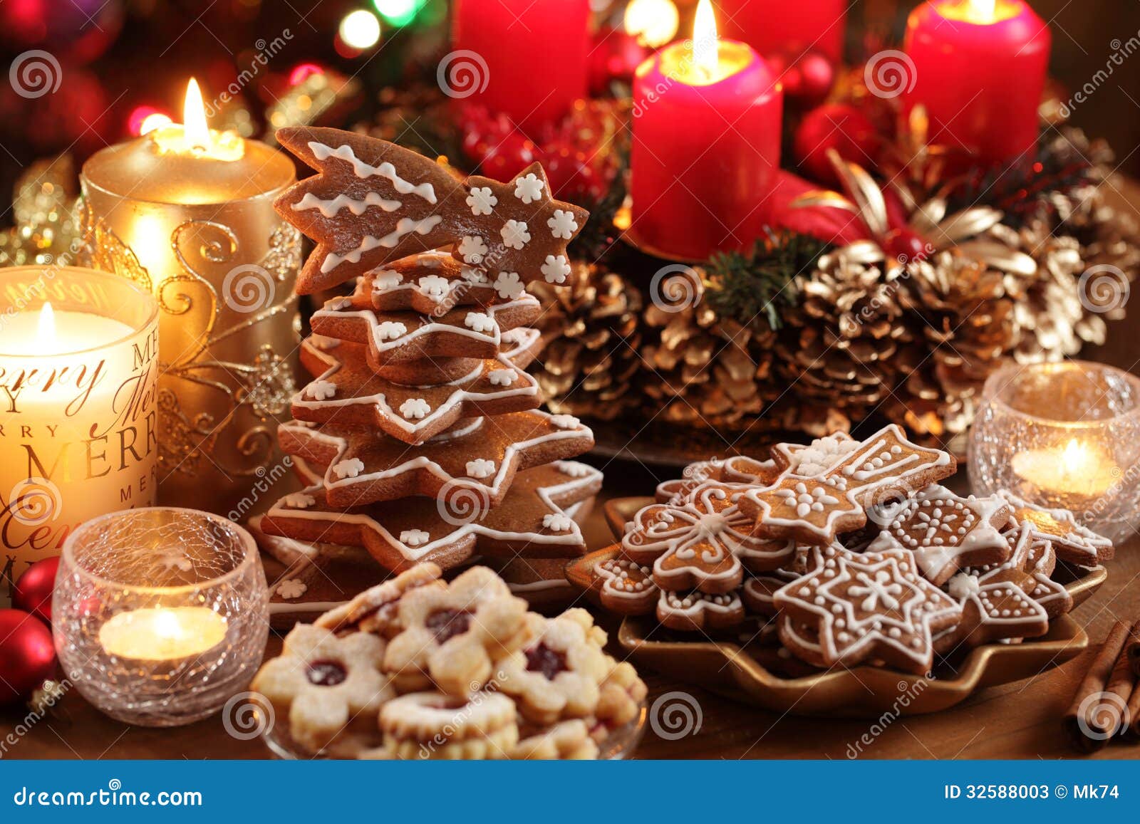 Christmas cookies stock image. Image of plate, christmas - 32588003
