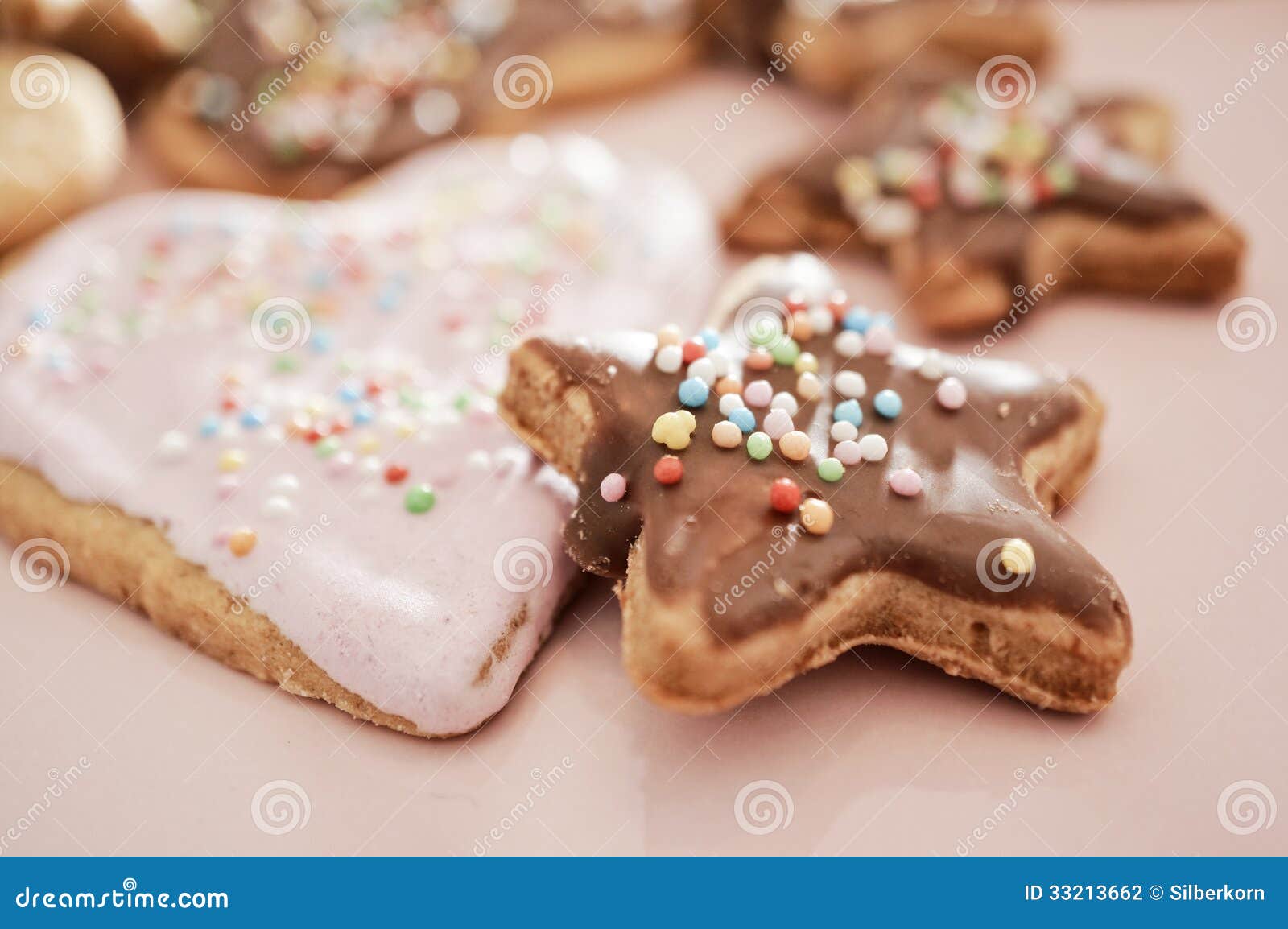Christmas Cookies in Different Shapes Stock Photo - Image of icing ...