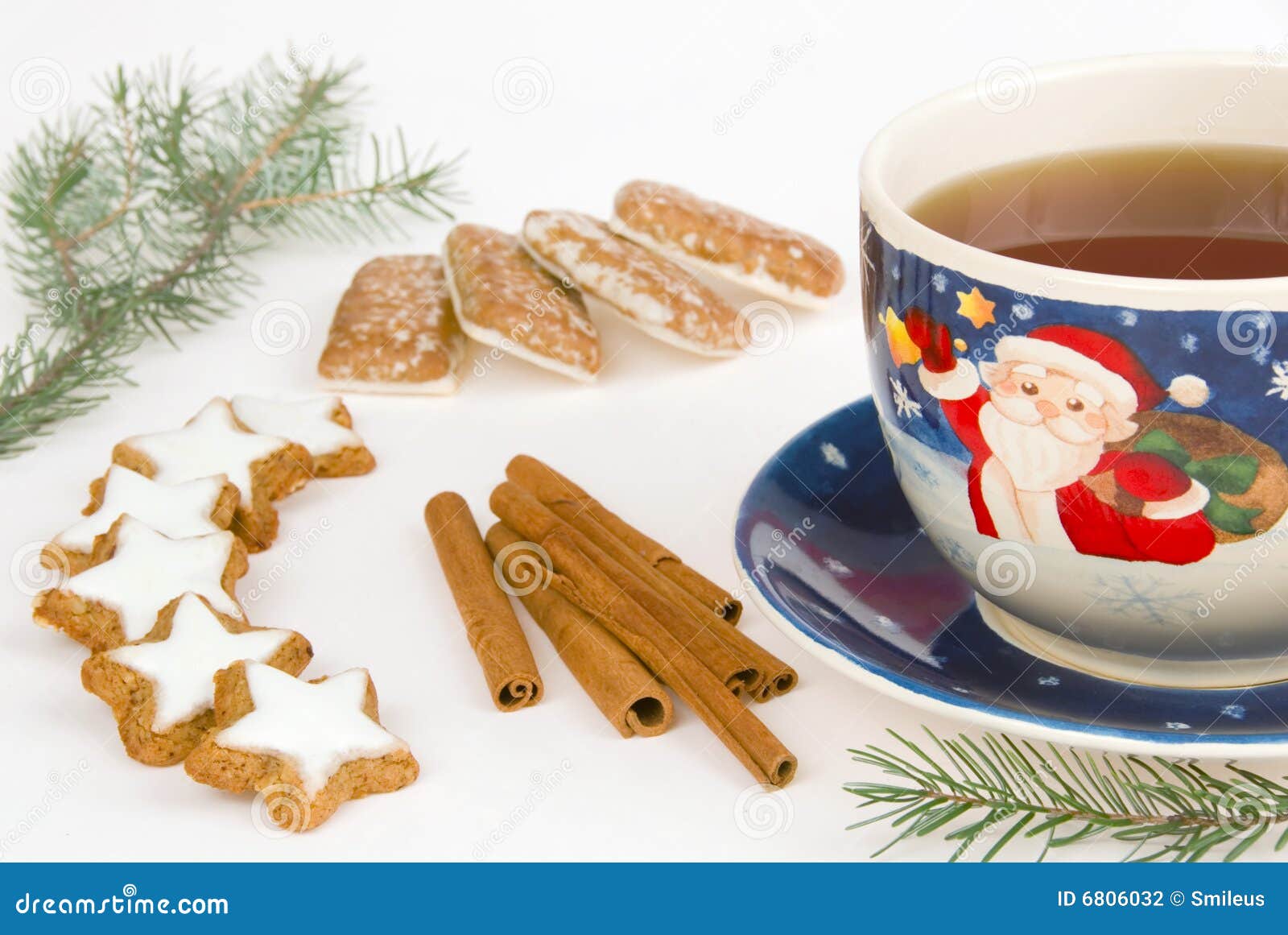 Christmas Cookies and Large Tea Cup Stock Photo - Image of drink, food ...