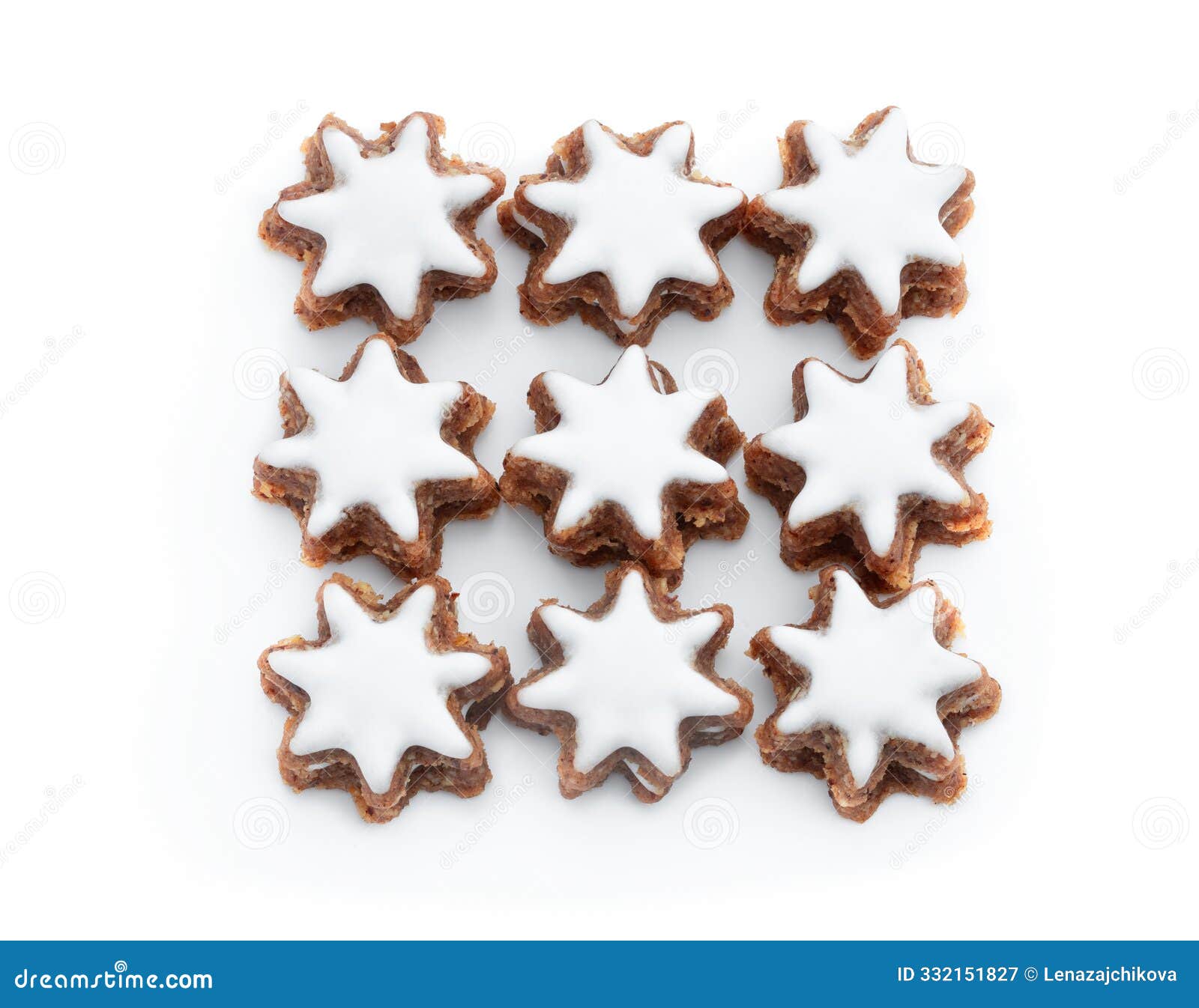 Christmas Cookies Stack of Cinnamon Stars Isolated on White Stock Image ...
