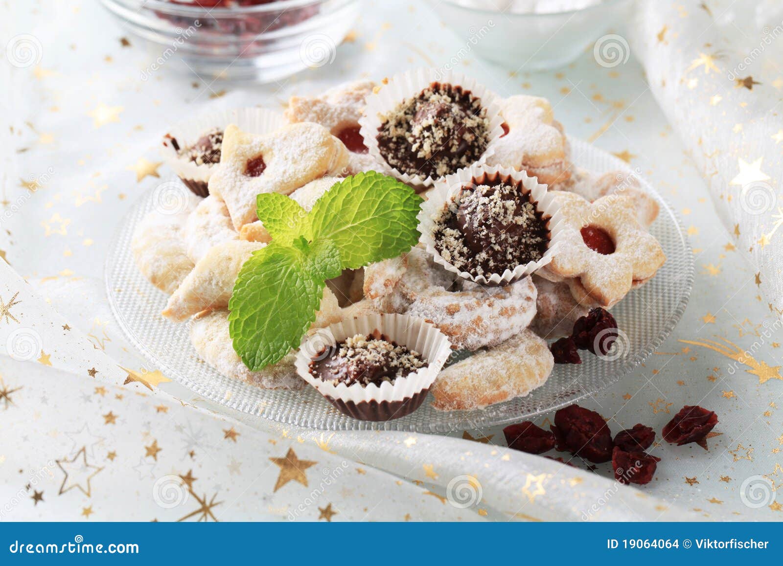 Christmas Cookies and Sweets Stock Photo - Image of variety, paper ...