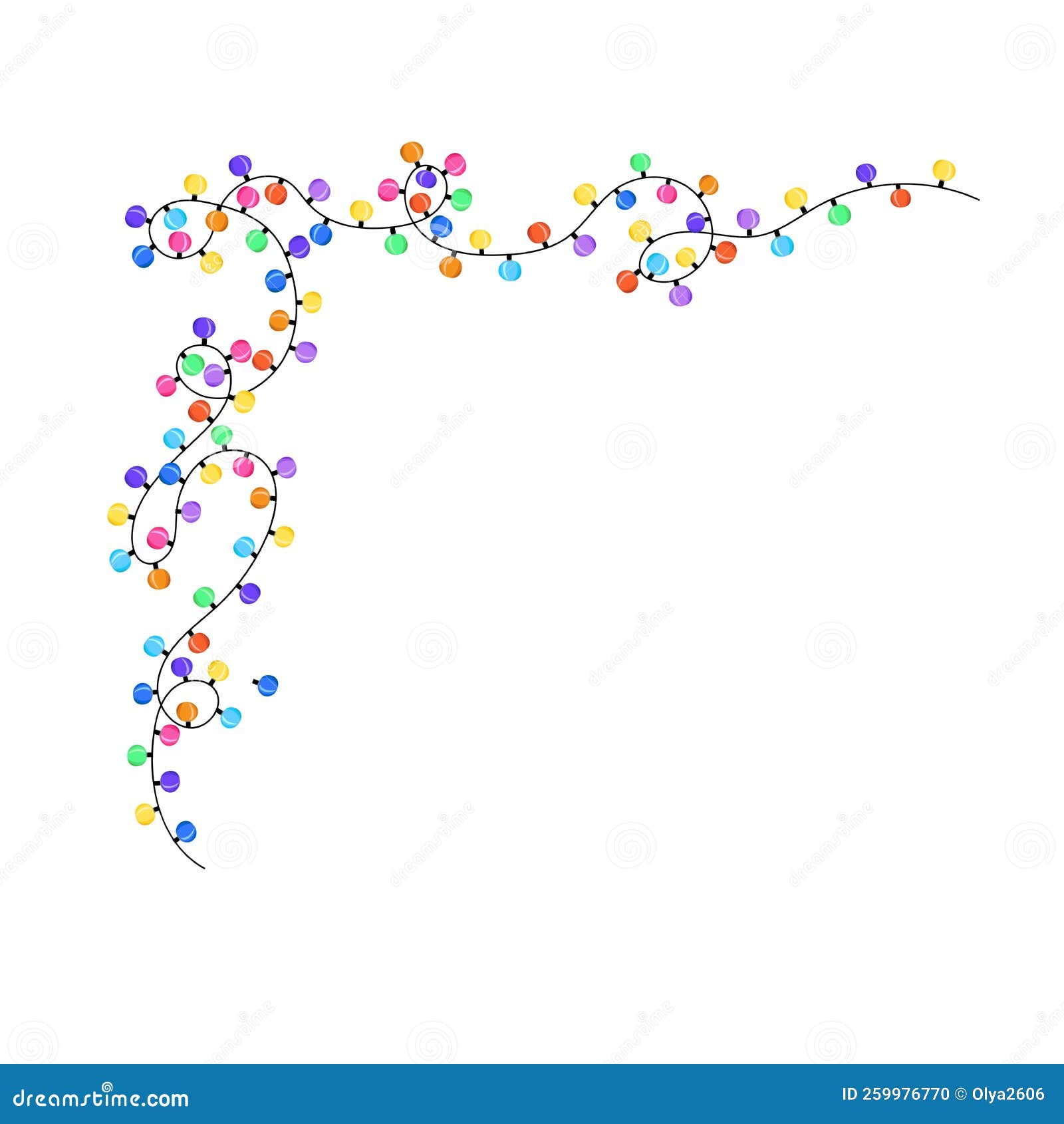 Christmas Corner Border of Christmas Garland, Frame of Christmas ...