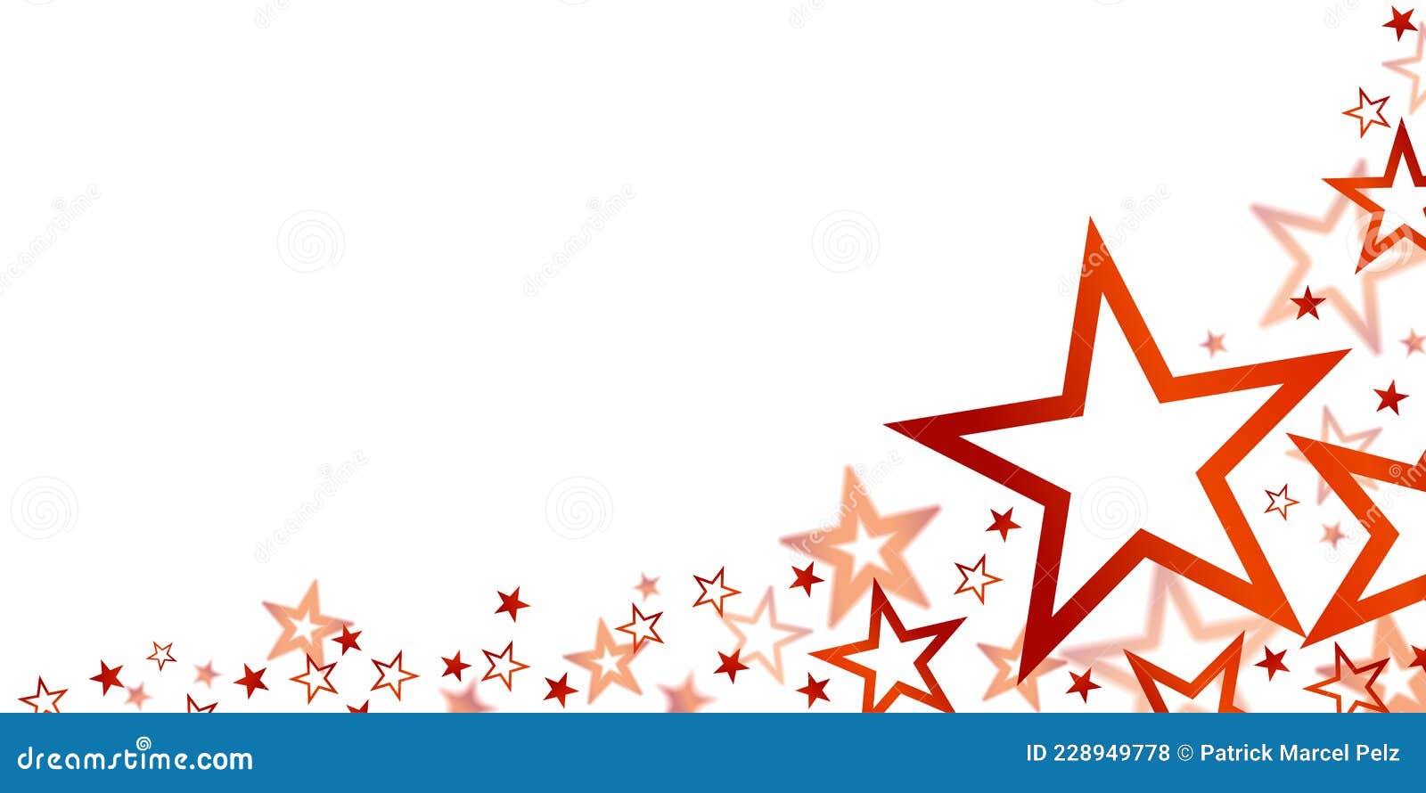 Christmas Corner with Colored Stars Stock Vector - Illustration of ...