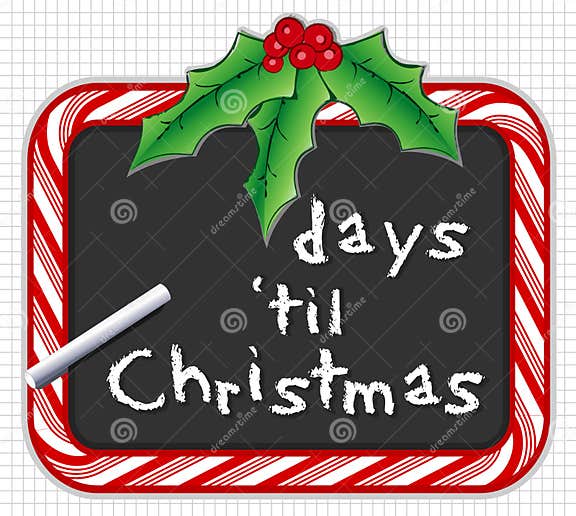 Christmas Countdown Chalkboard Stock Vector - Illustration of ...
