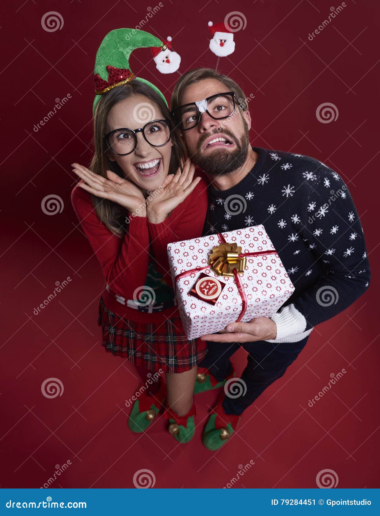 Christmas couple stock image. Image of stereotypical - 79284451