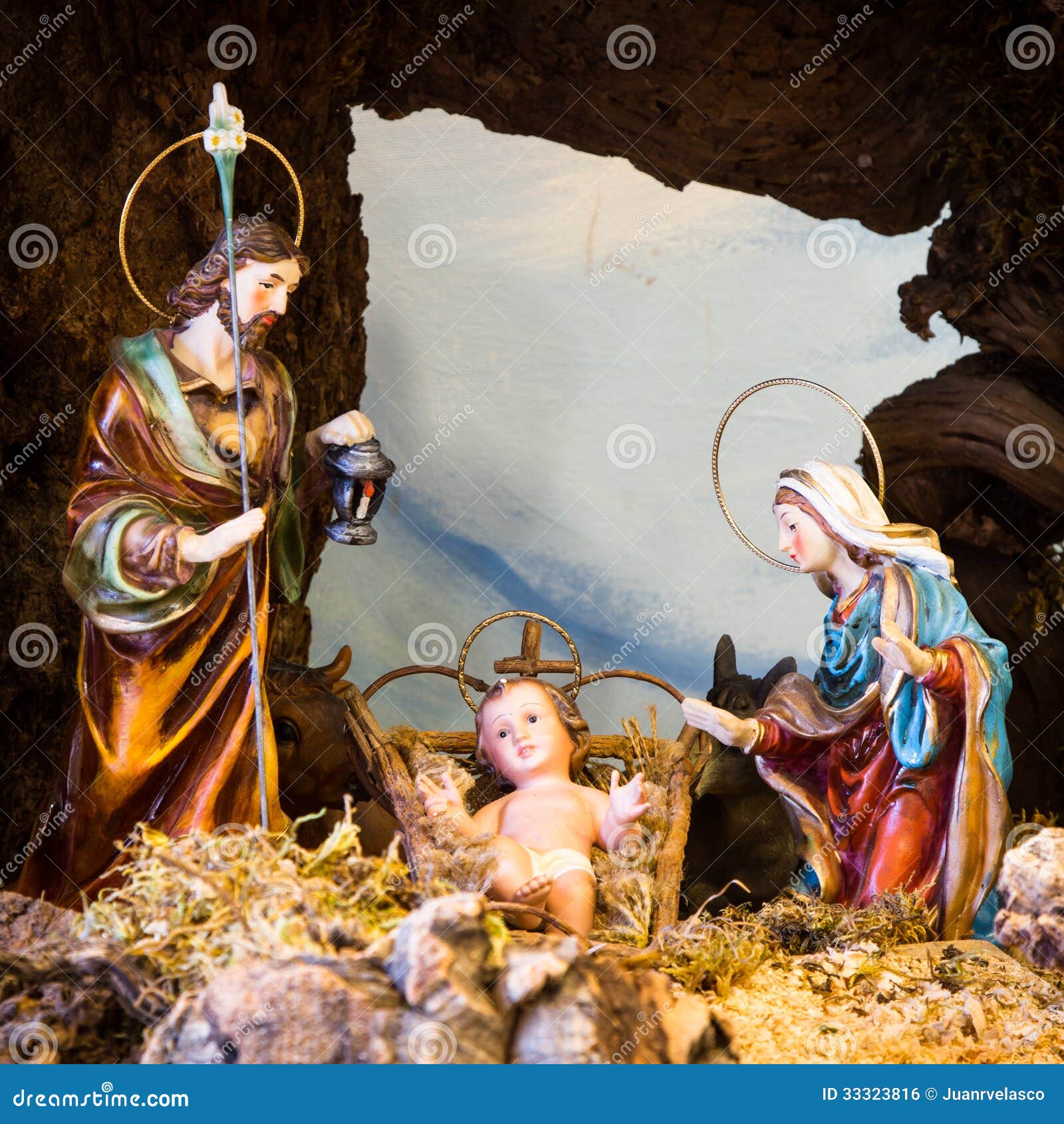 Christmas Creche Basilicas Sanctuary Of Jesus Atotonilco Mexico Royalty ...