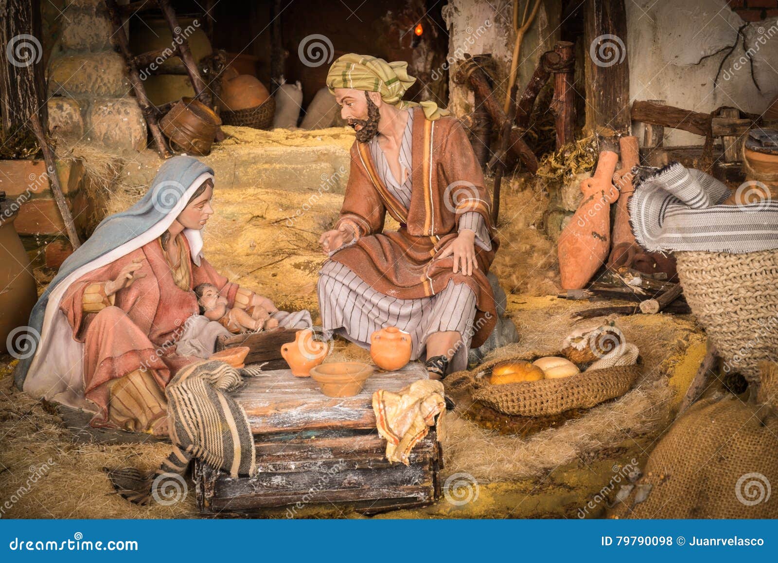 Christmas creche stock photo. Image of nativity, baby - 79790098