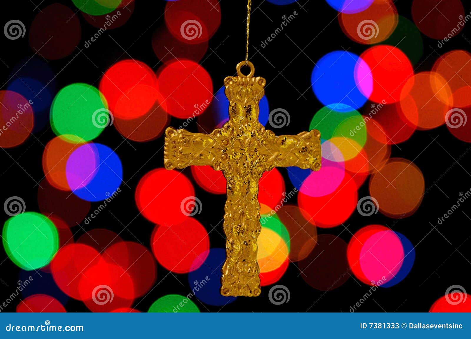 Christmas cross hanging stock image. Image of object, december - 7381333
