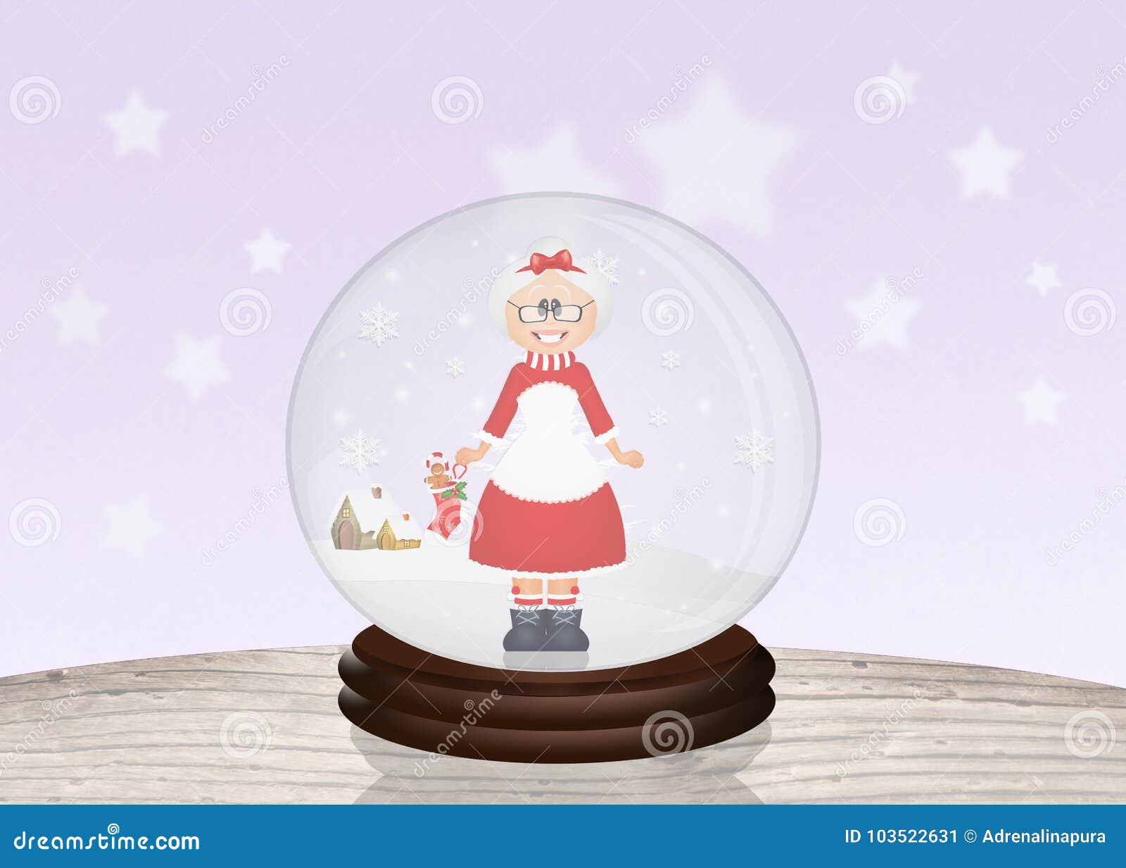 Christmas crystal ball stock illustration. Illustration of object ...