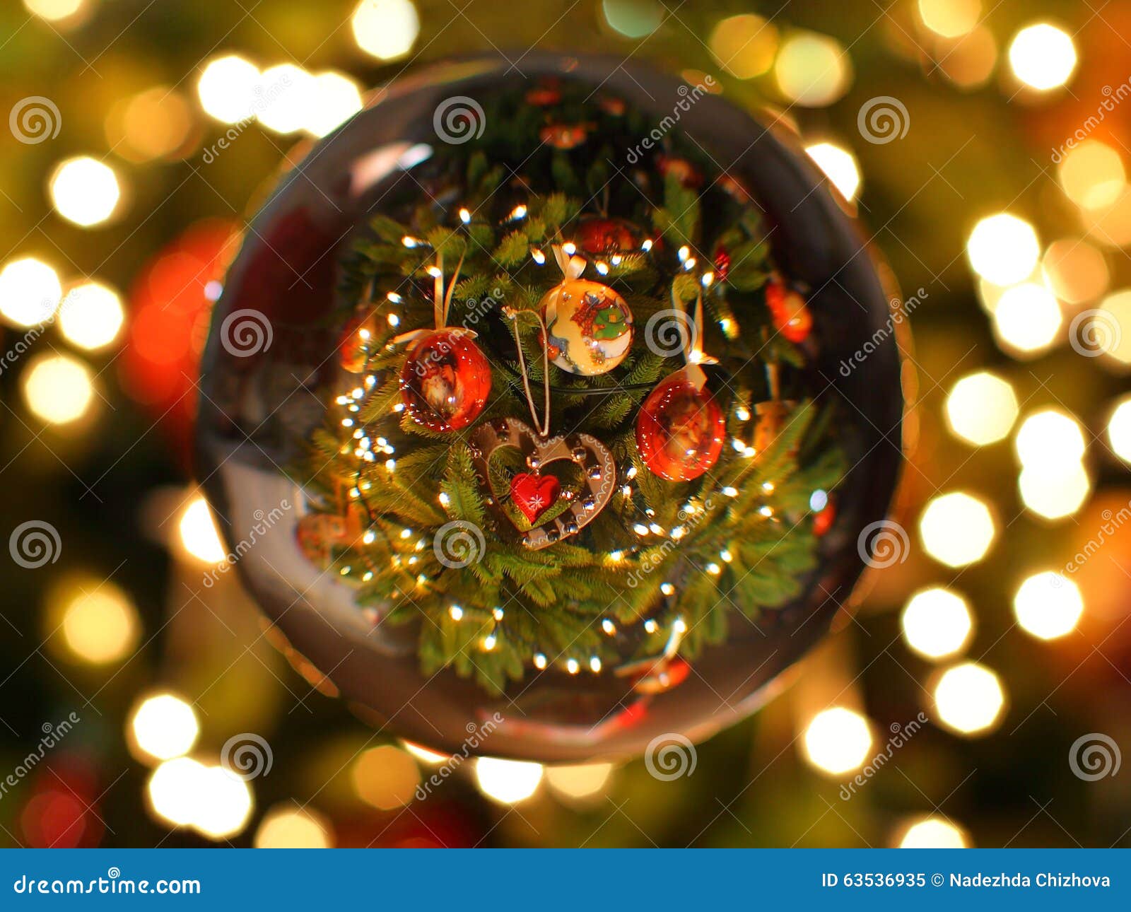 Christmas crystal ball stock image. Image of holiday - 63536935