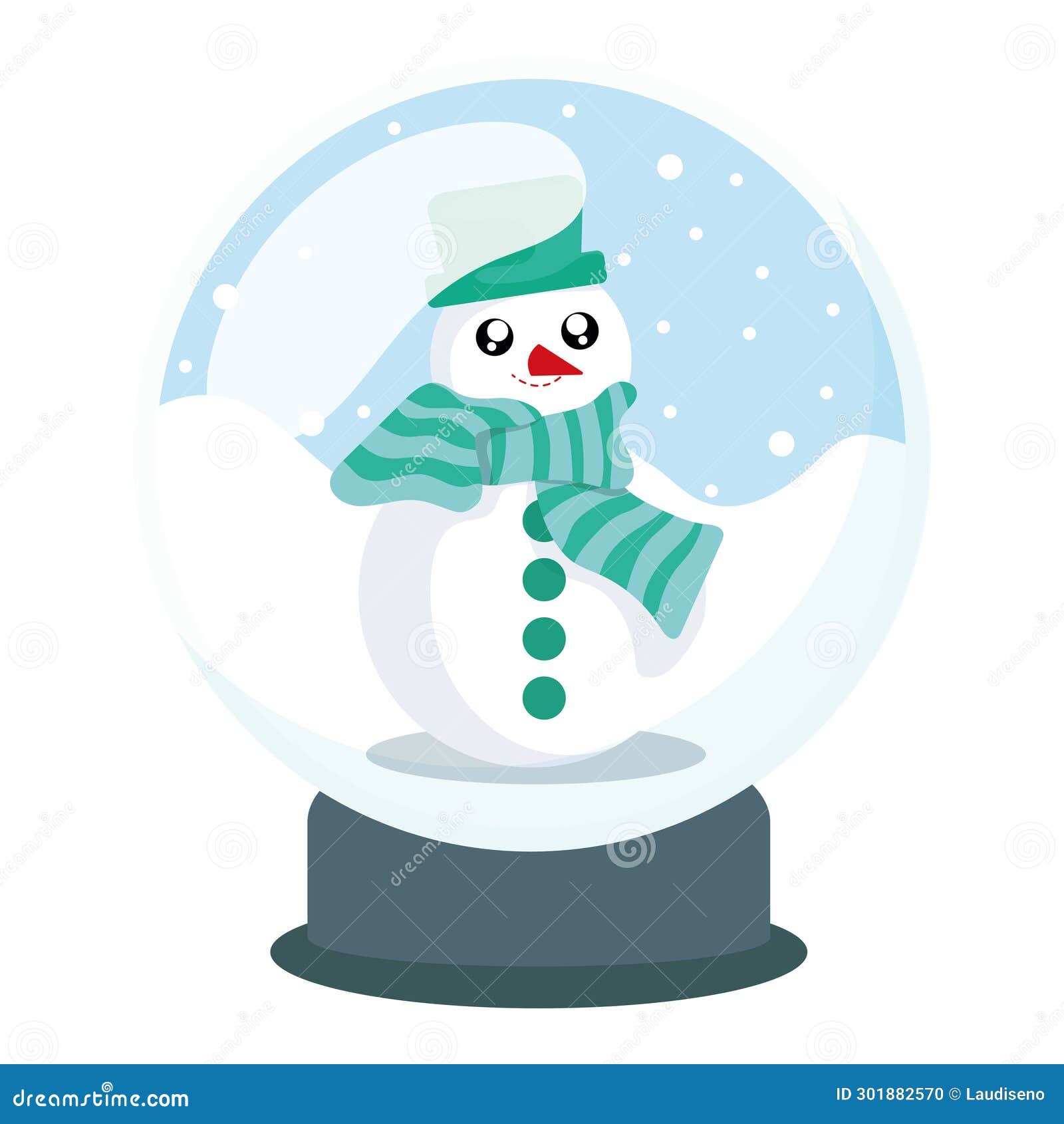 Christmas Crystal Ball with a Snowman Vector Stock Illustration ...