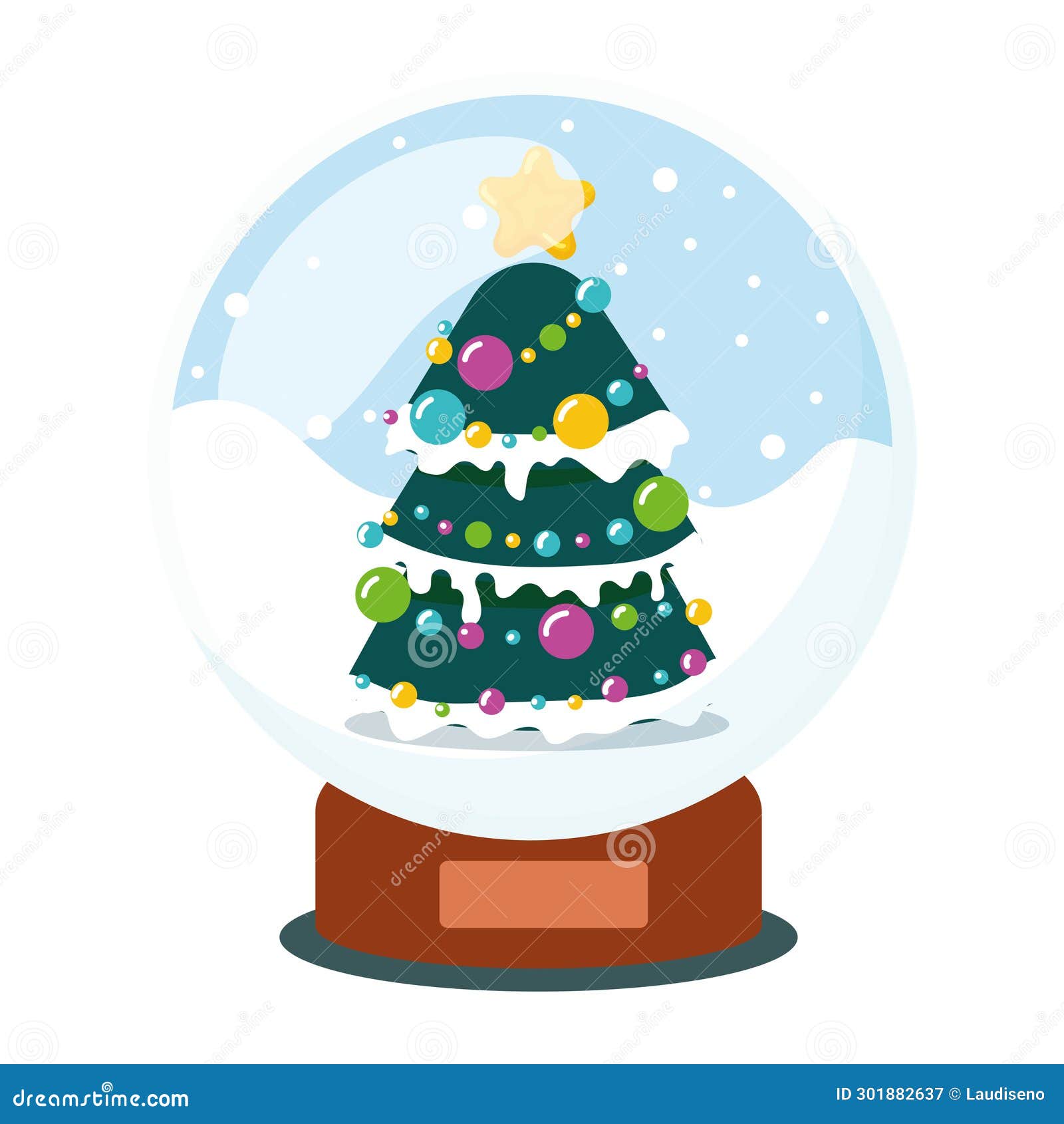 Christmas Crystal Ball Vector Stock Vector - Illustration of souvenir ...