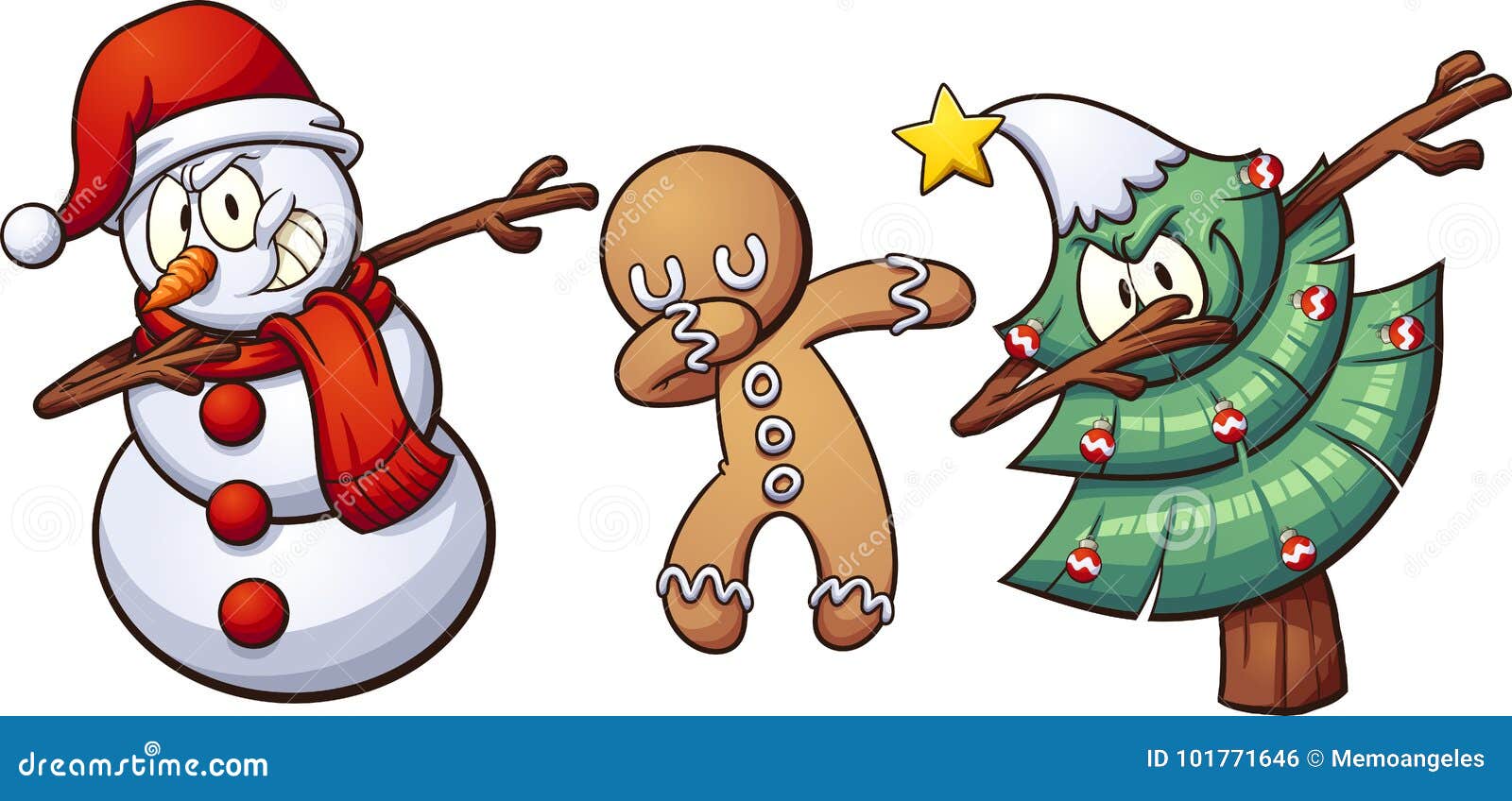 Christmas dabbing stock vector. Illustration of cartoon - 101771646