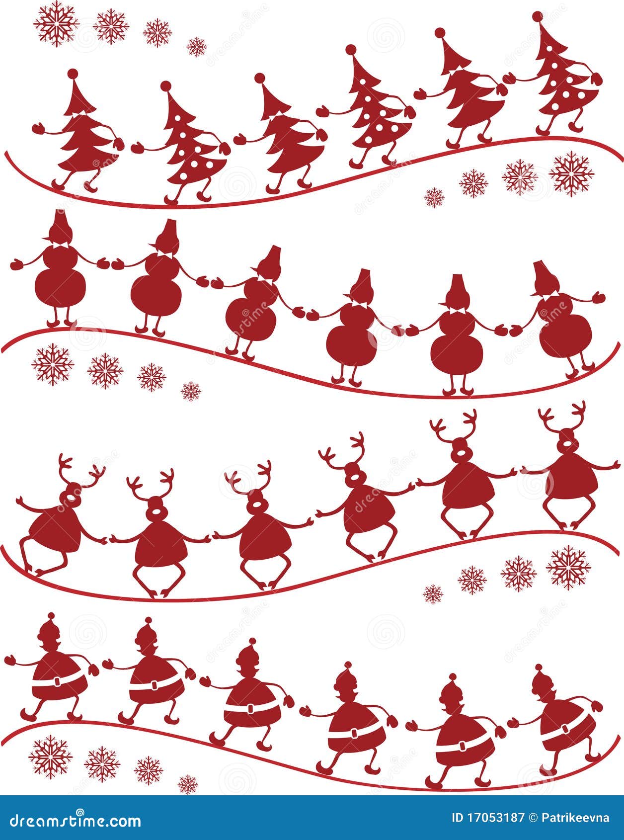 Christmas dance stock vector. Illustration of deer, tree - 17053187